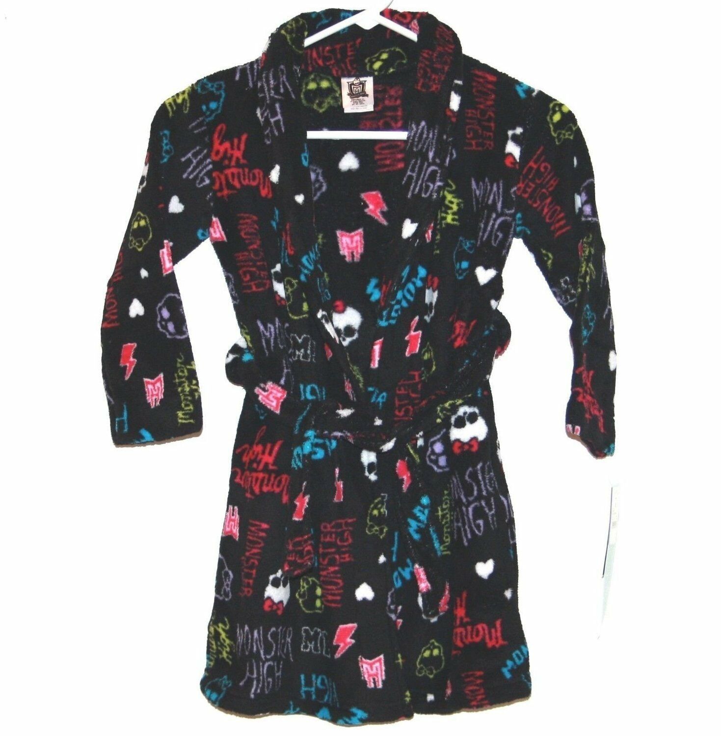 Monster High Bathrobe Bath Robe Pajama Girl Size M 7/8 - Walmart.com