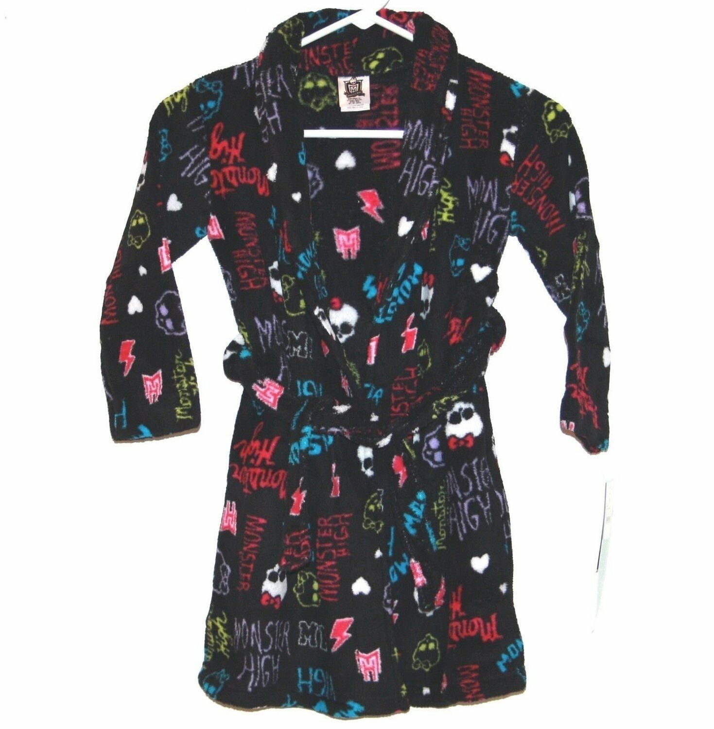 Monster High Bathrobe Bath Robe Pajama Girl Size S 6/6X - Walmart.com