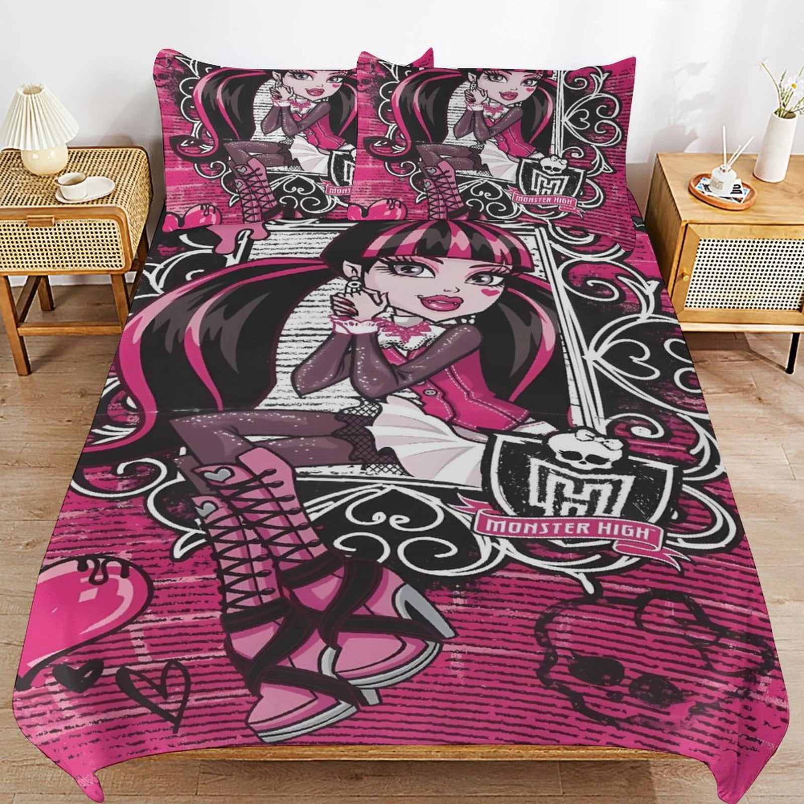 Monster High Bed Duvet Cover Microfiber Bedding Sets 3D Printed ...