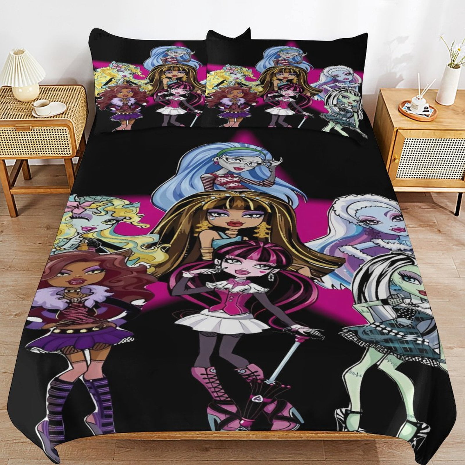 Monster High Bed Duvet Cover Microfiber Bedding Sets 3D Printed ...