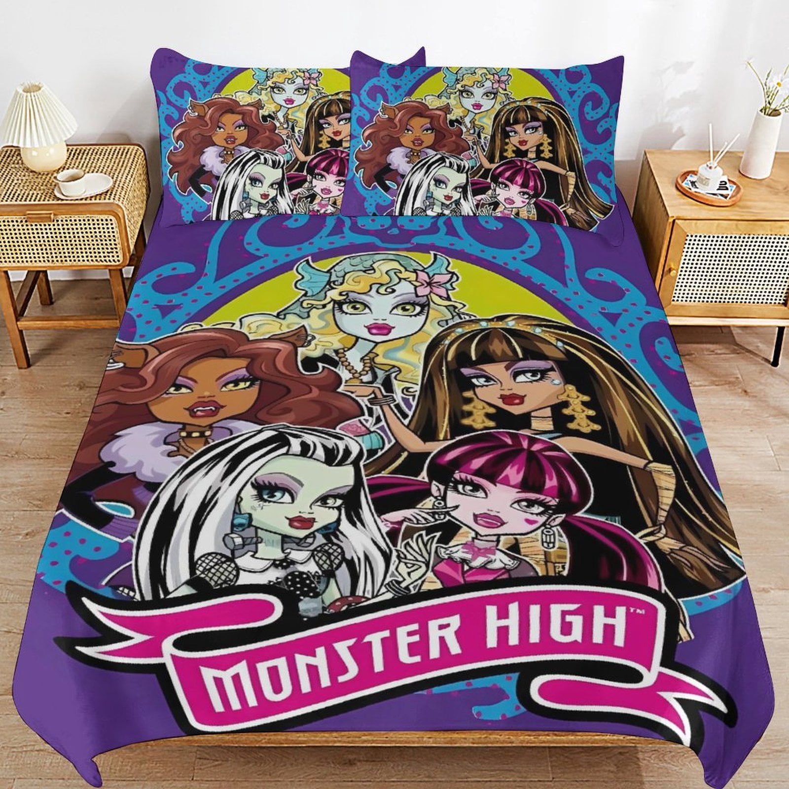 Monster High Bed Duvet Cover Microfiber Bedding Sets 3D Printed ...
