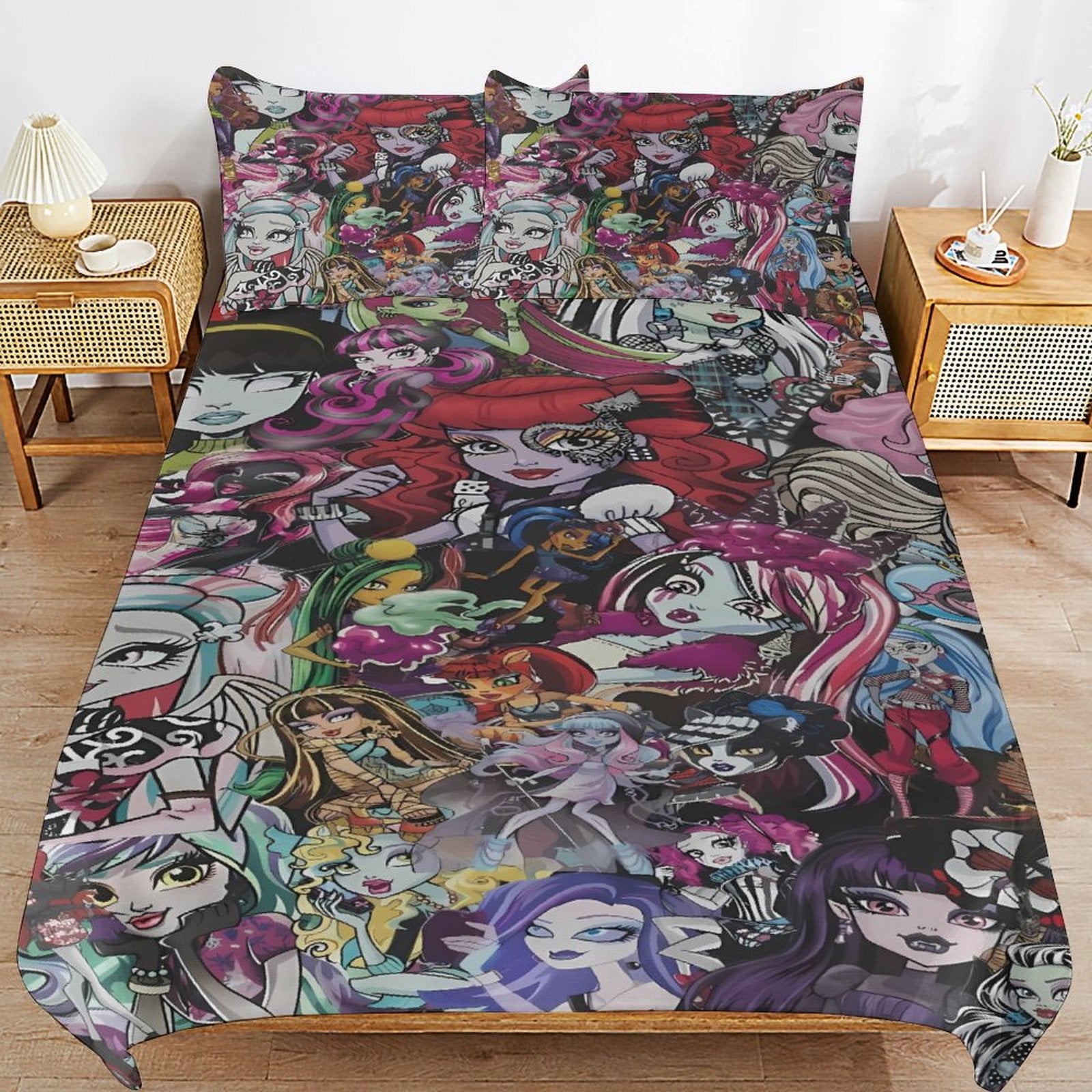 Monster High Bed Duvet Cover Microfiber Bedding Sets 3D Printed ...