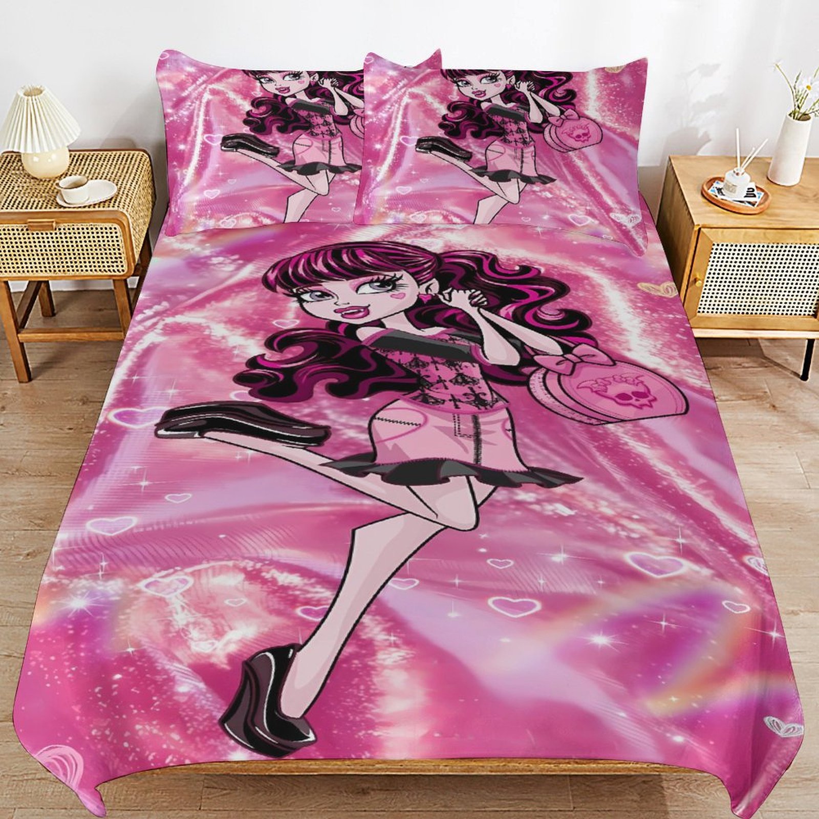 Monster High Bed Duvet Cover Microfiber Bedding Sets 3D Printed ...