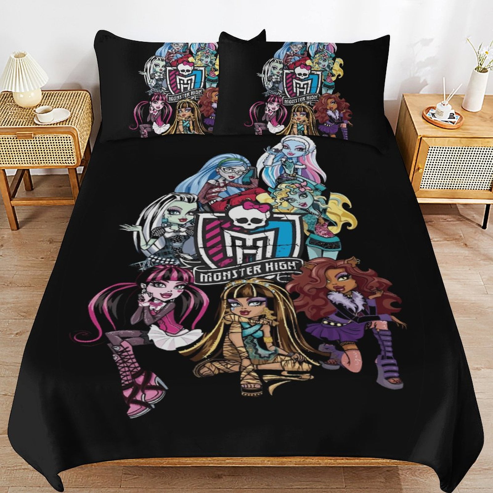 Monster High Bed Duvet Cover Microfiber Bedding Sets 3D Printed ...