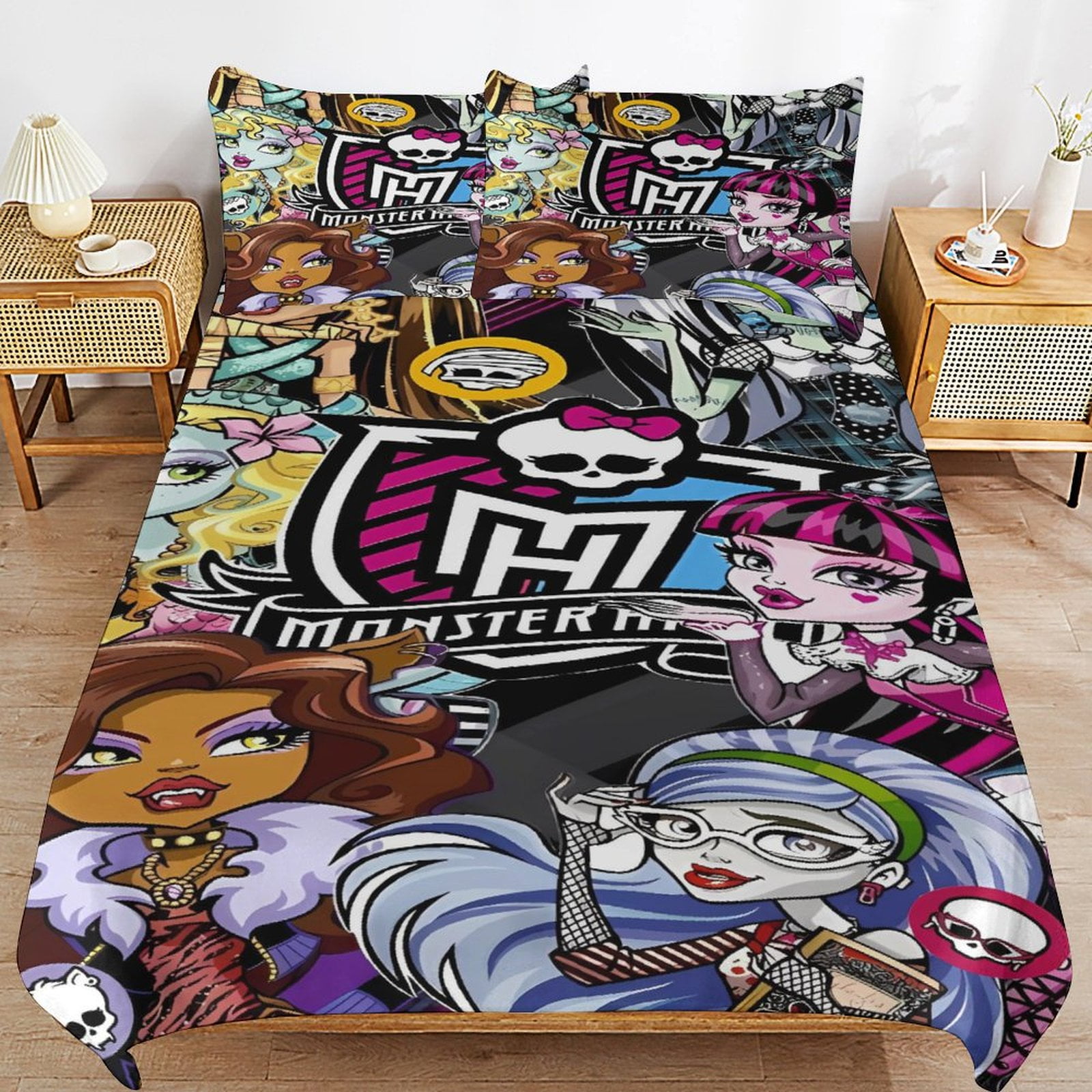 Monster High Bed Duvet Cover Microfiber Bedding Sets 3D Printed ...