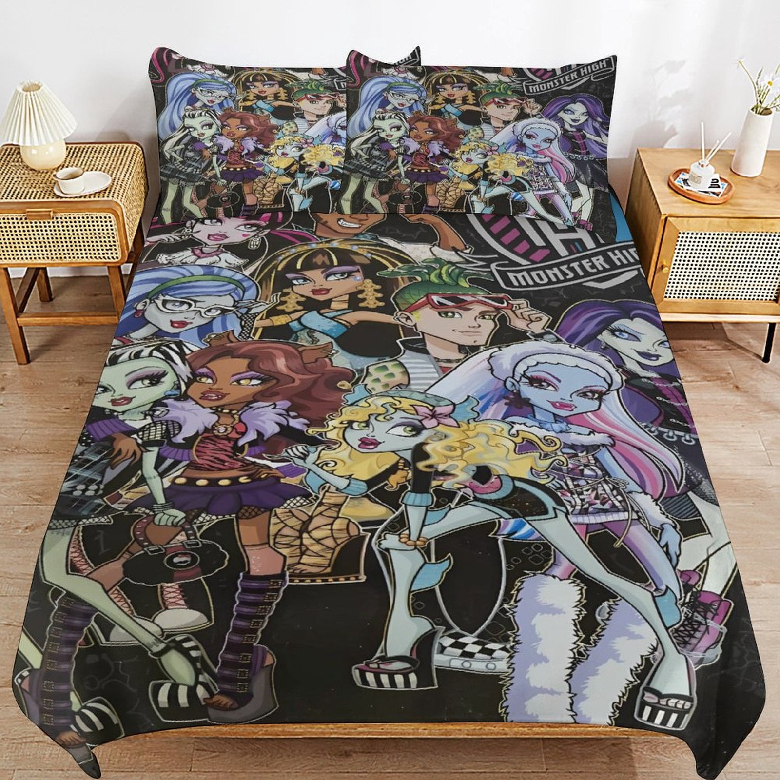 Monster High Bed Duvet Cover Microfiber Bedding Sets 3D Printed ...