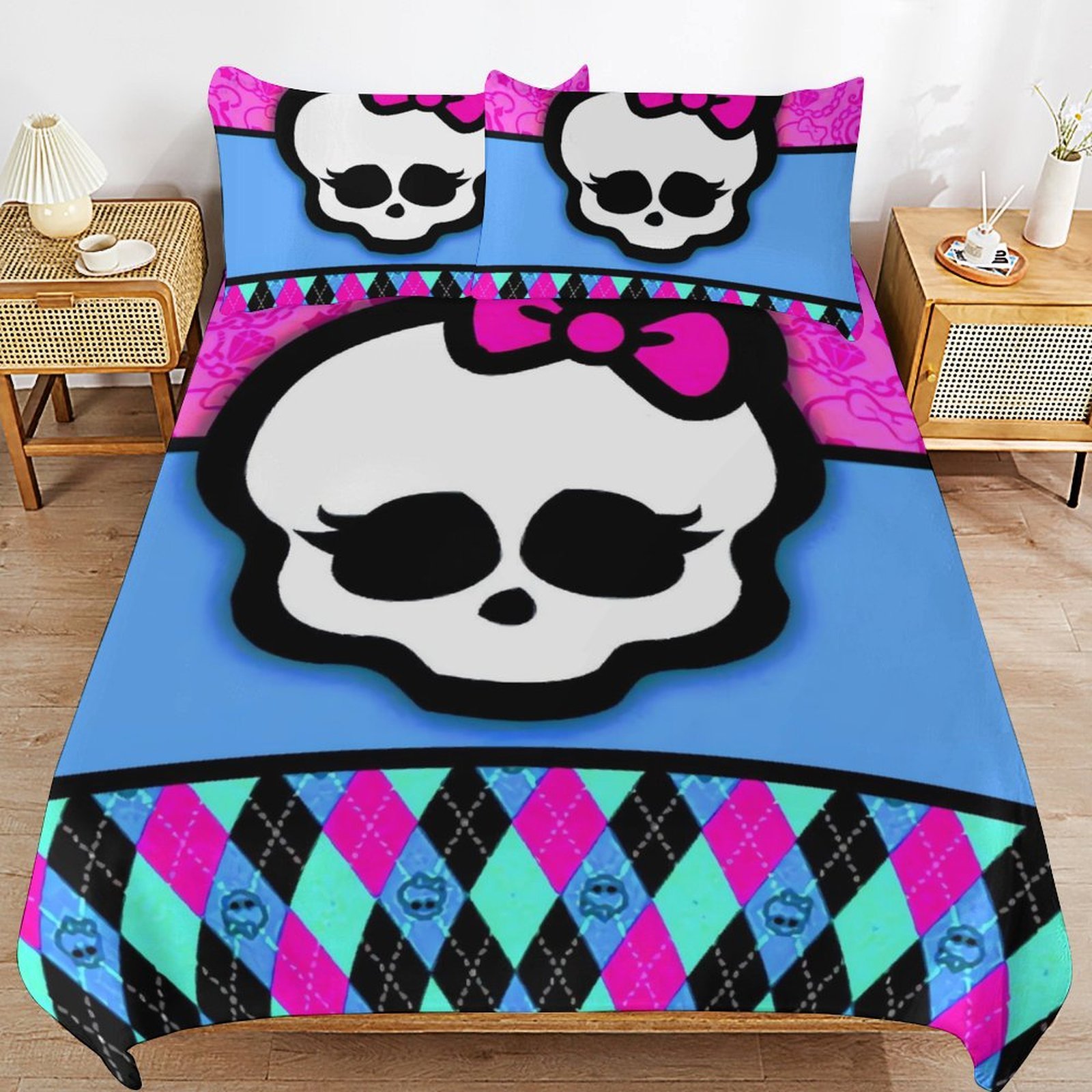Monster High Bed Duvet Cover Microfiber Bedding Sets 3D Printed ...