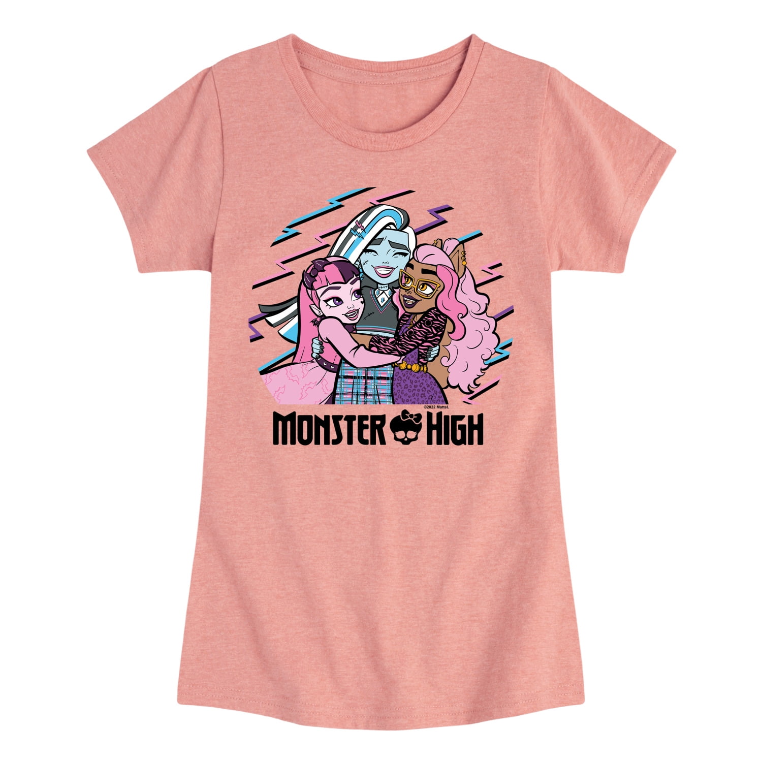 Monster High - Bestie Big Hug - Toddler & Youth Girls Short Sleeve ...