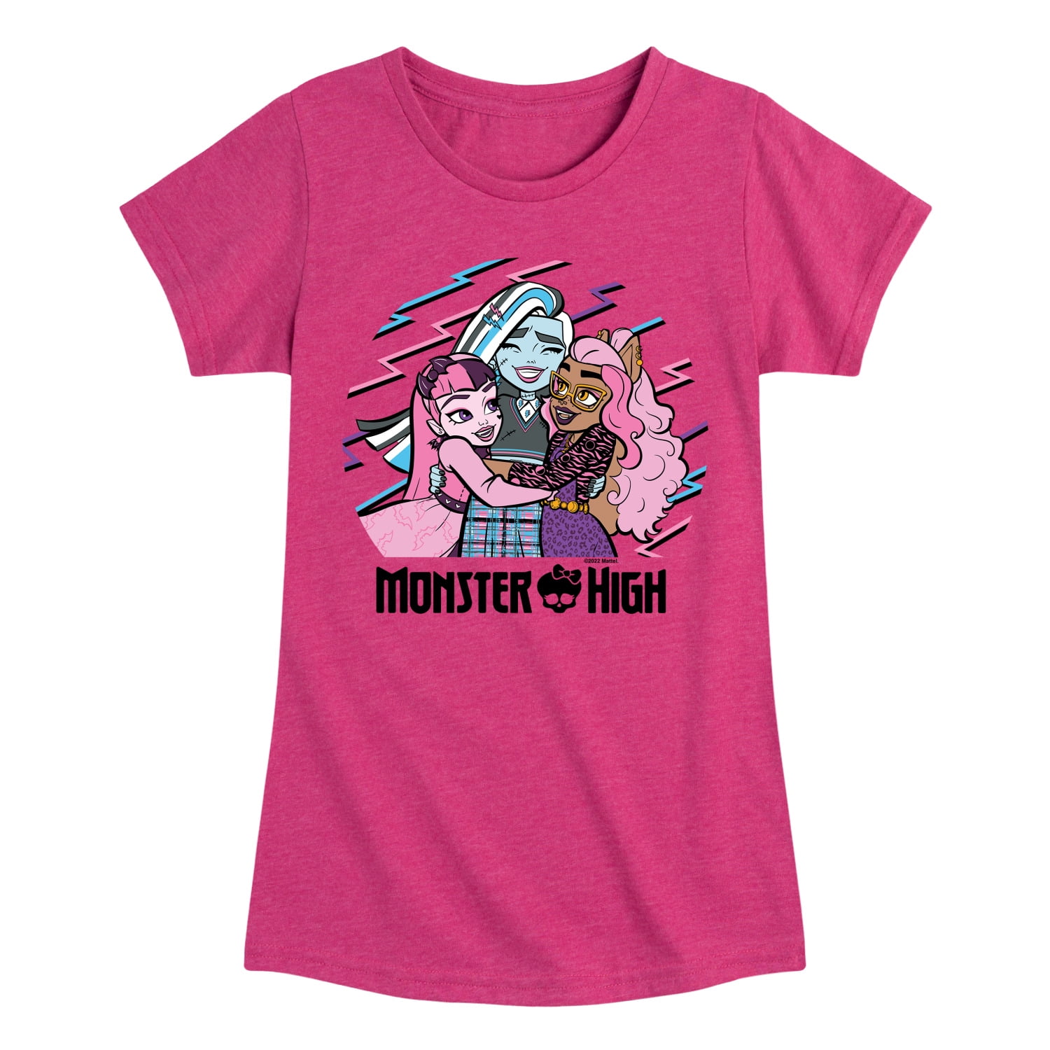 Monster High - Bestie Big Hug - Toddler & Youth Girls Short Sleeve ...