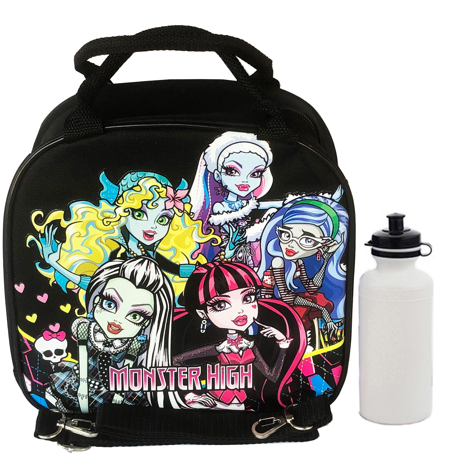 Monster High Black Lunch bag with Water Bottle - Walmart.com