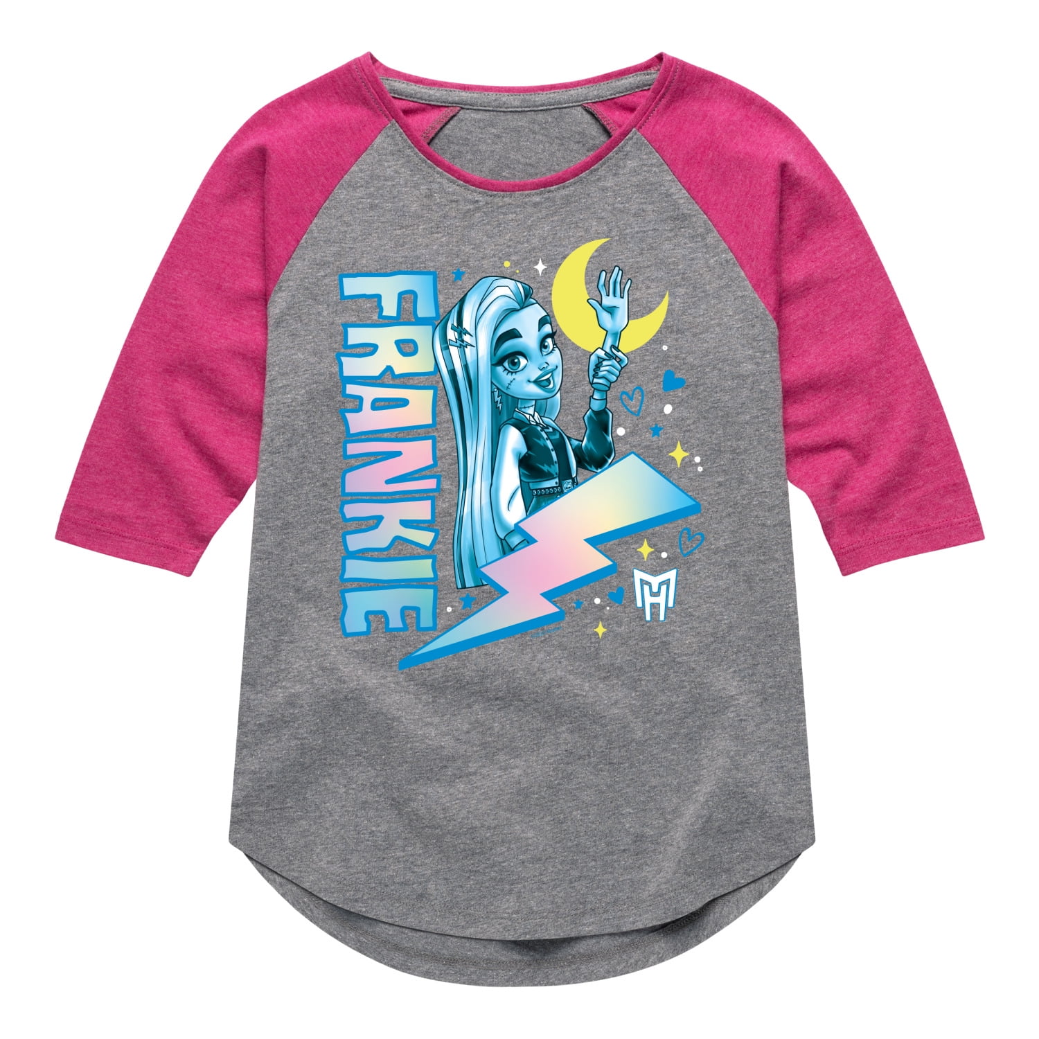 Monster High - Blue Ink Frankie - Toddler & Youth Girls Raglan Graphic ...