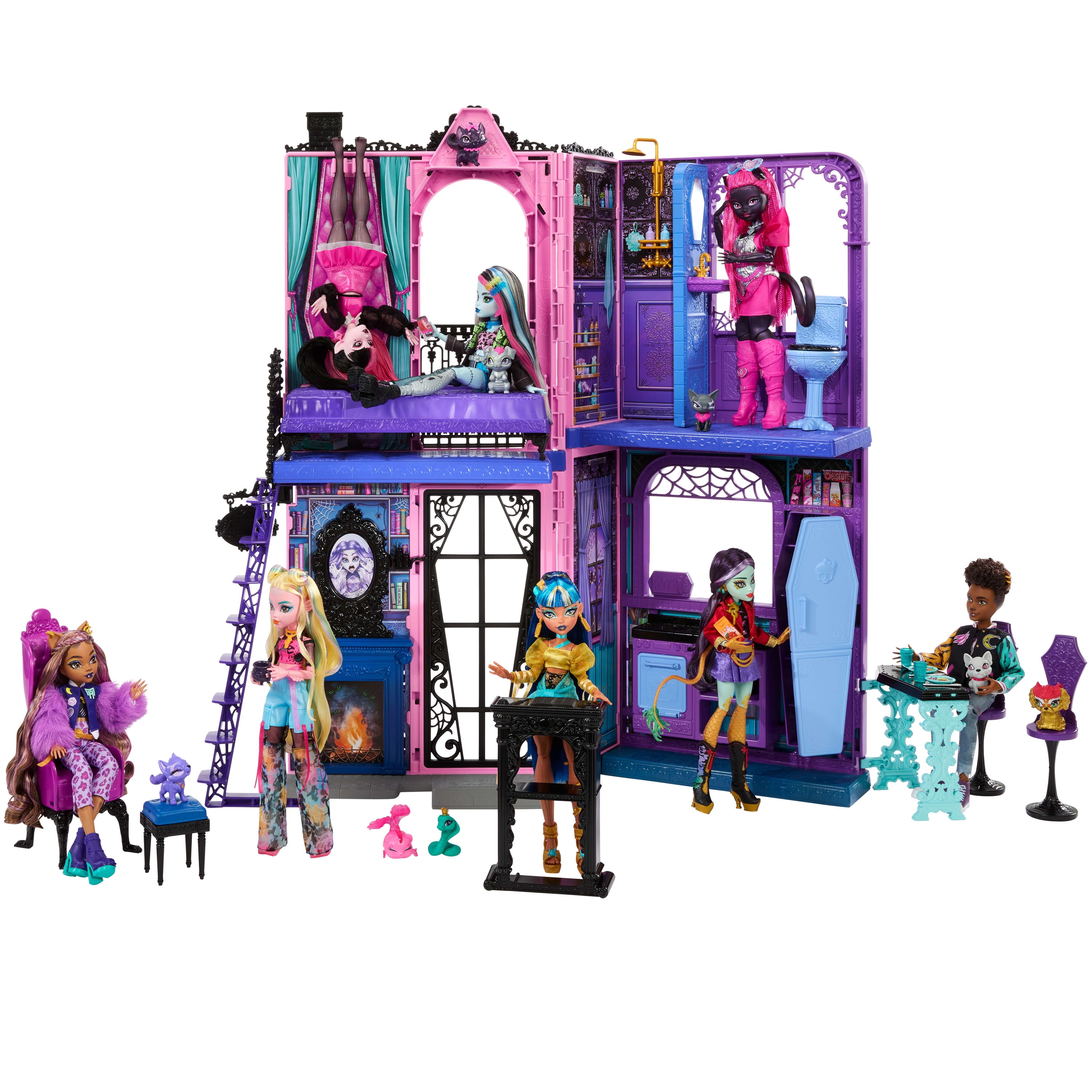 Monster High Boo-tique Hotel Doll House with Spooky Surprises in Every ...