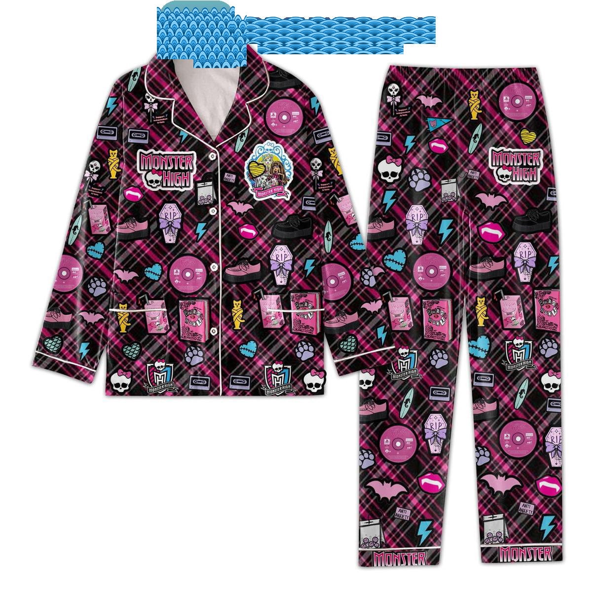Monster High Burn Book Polyester Pajamas Set - Walmart.com