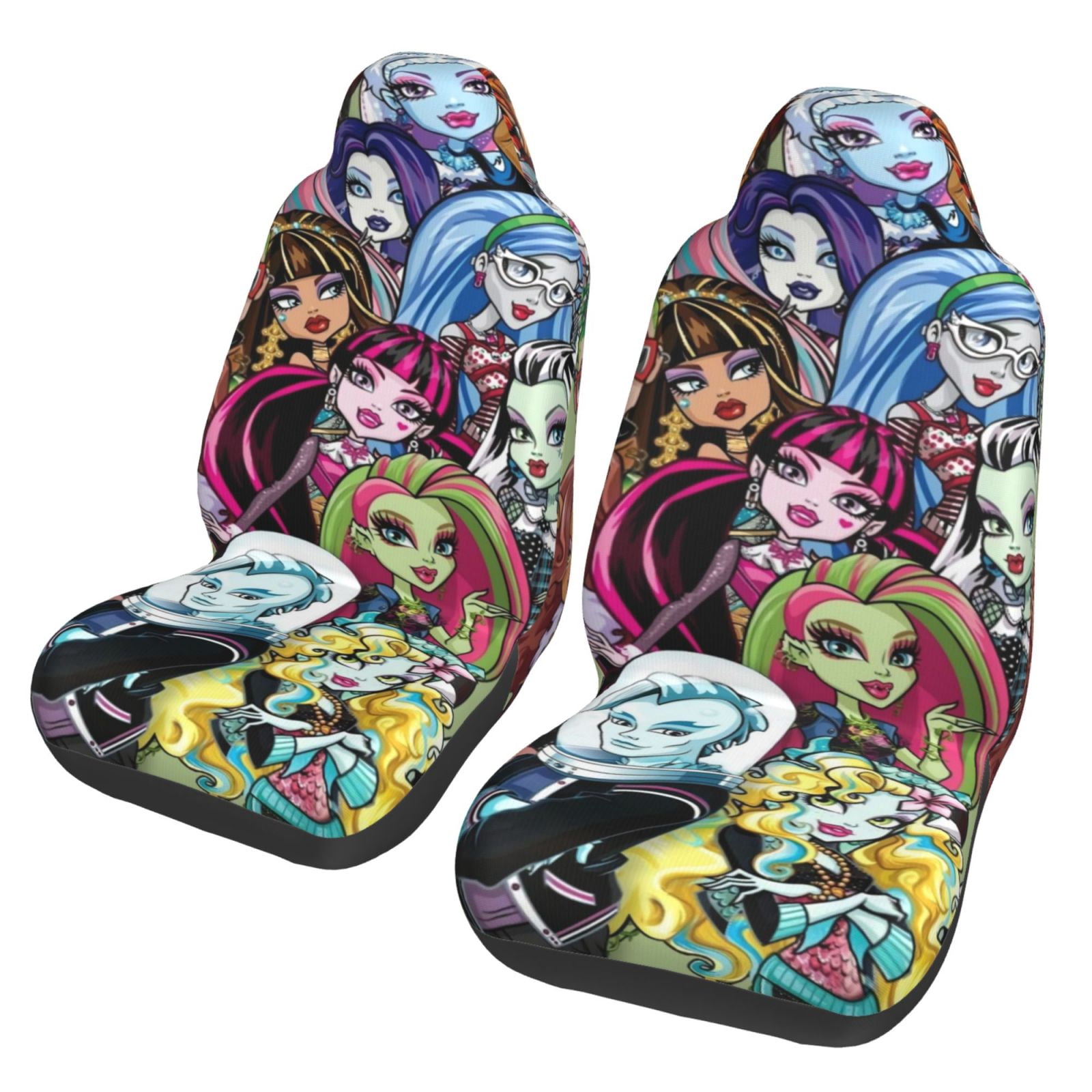Monster High Car Seat Cover Set of 2 Fashion Stretchy Front Seat ...