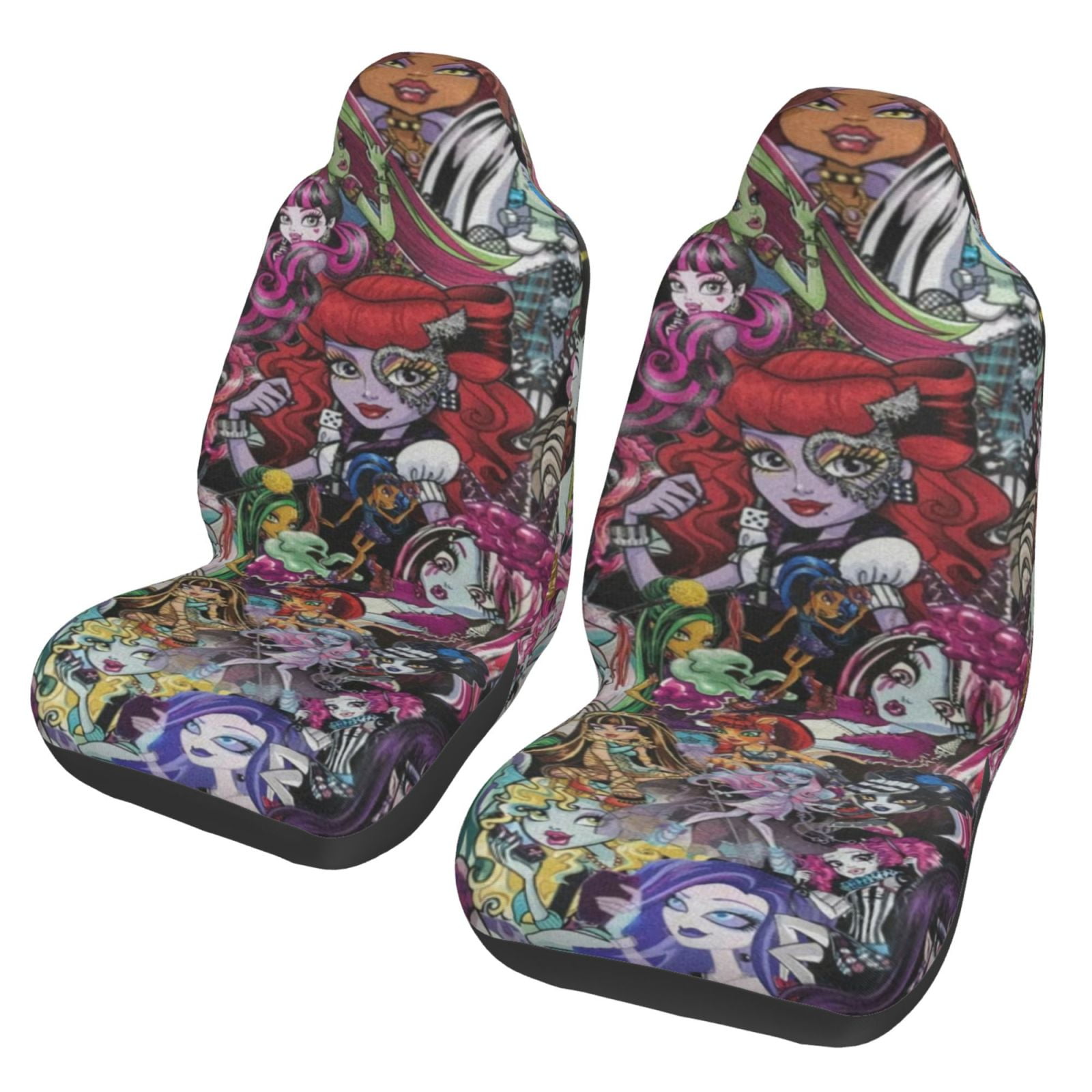 Monster High Car Seat Cover Set of 2 Fashion Stretchy Front Seat ...