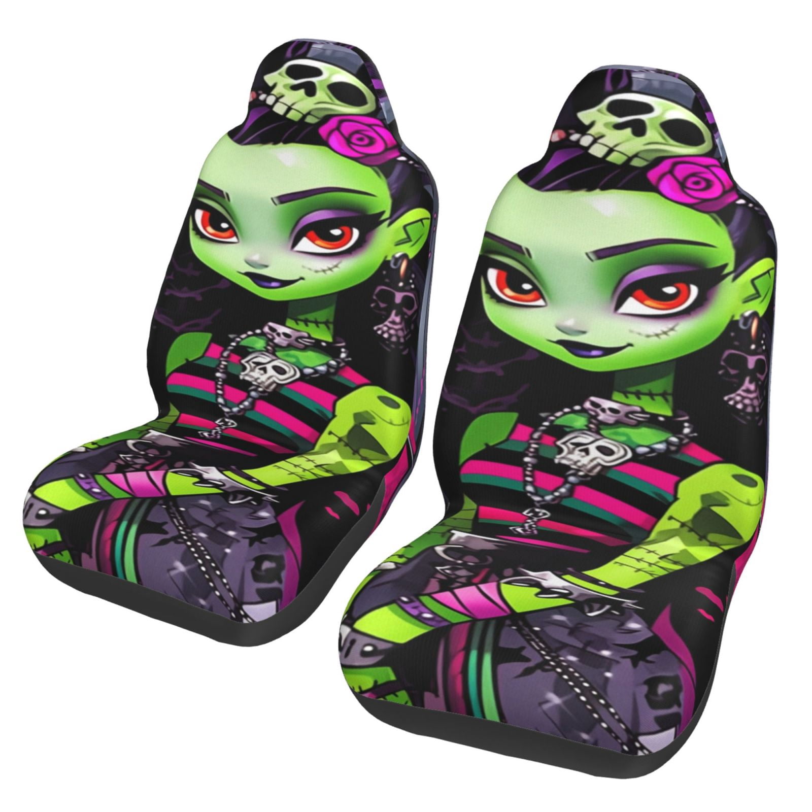 Monster High Car Seat Cover Set of 2 Fashion Stretchy Front Seat ...
