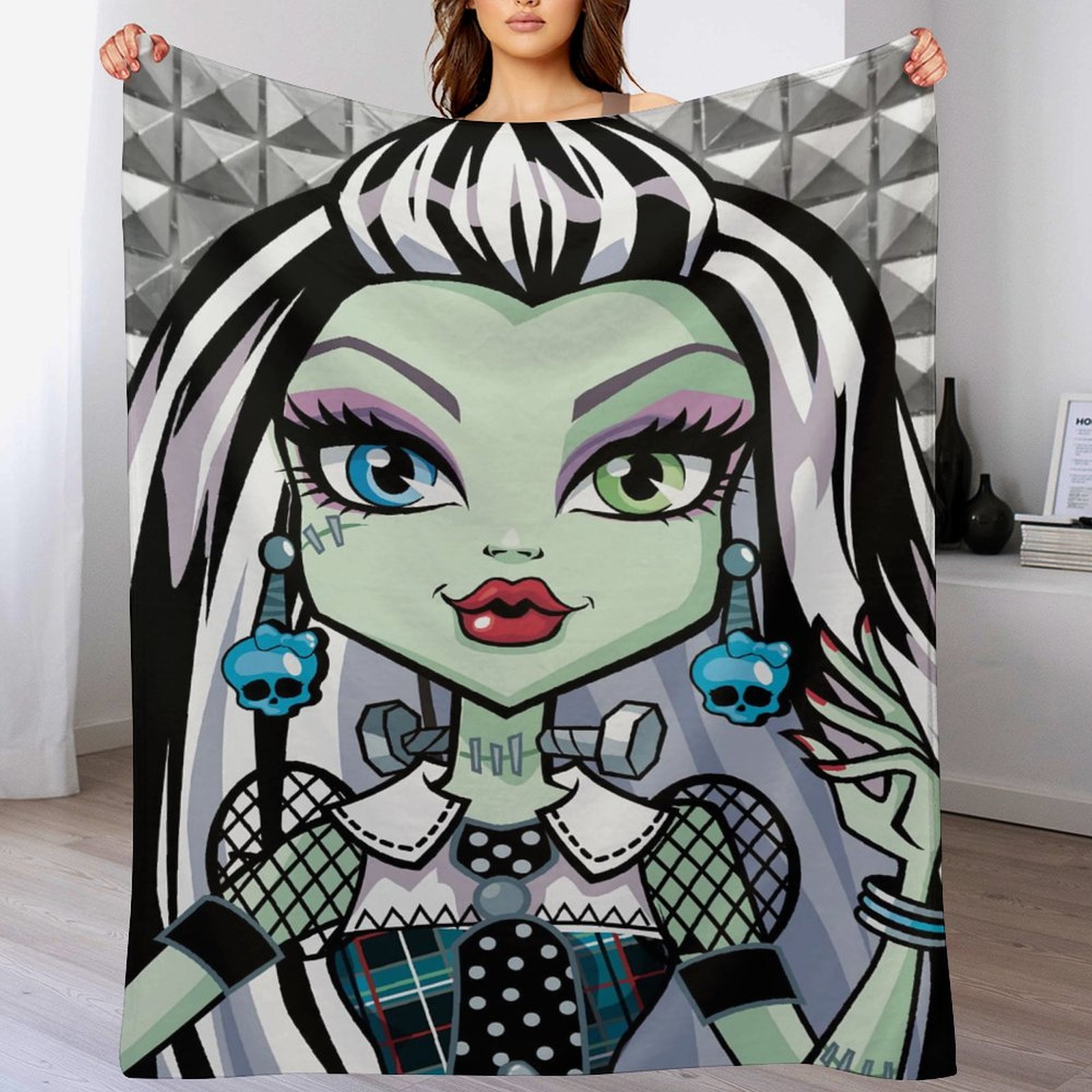 Monster High Cartoon Blanket, Soft Cozy Fluffy Plush Throw Blanket for ...