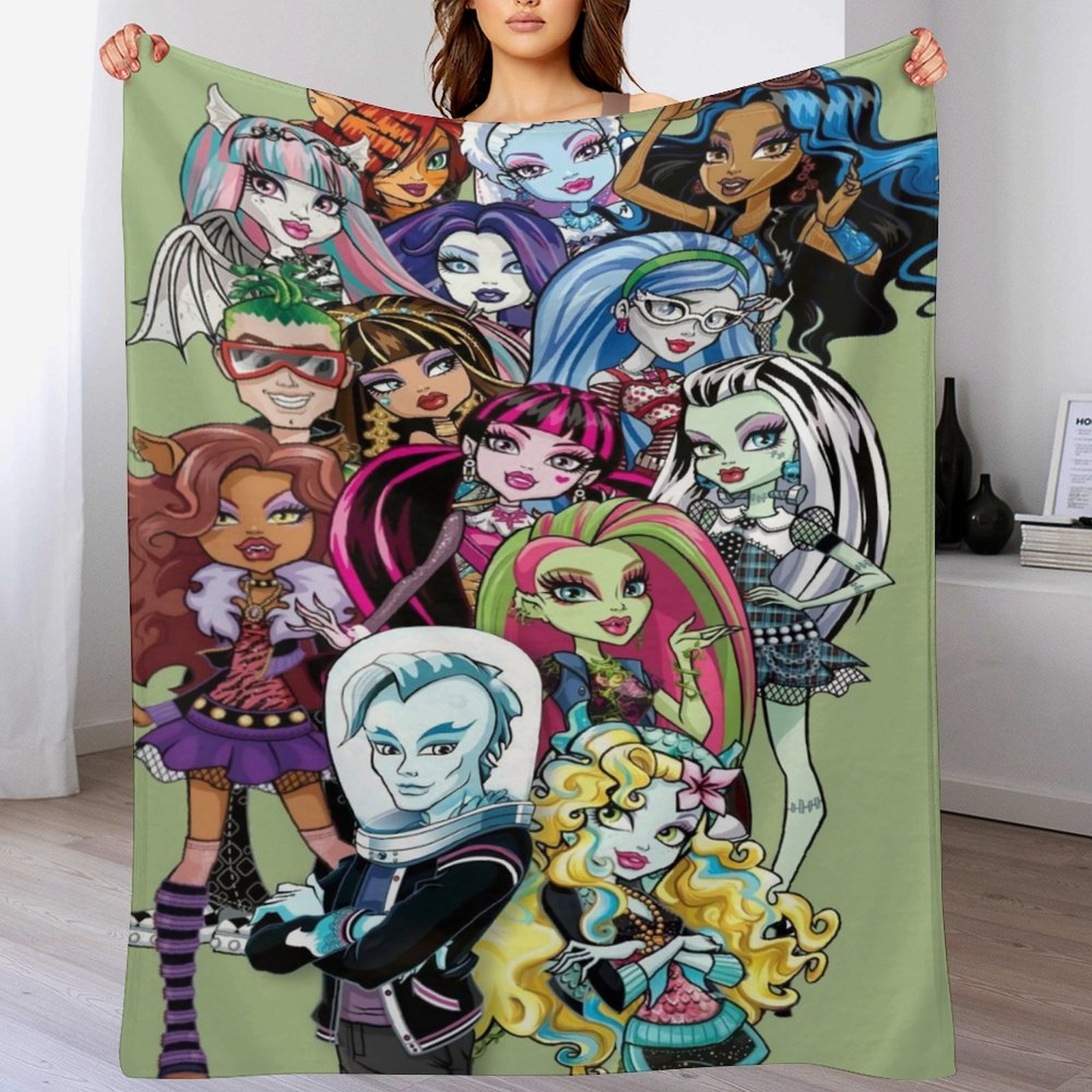 Monster High Cartoon Blanket, Soft and Cozy Plush Flannel All Season ...