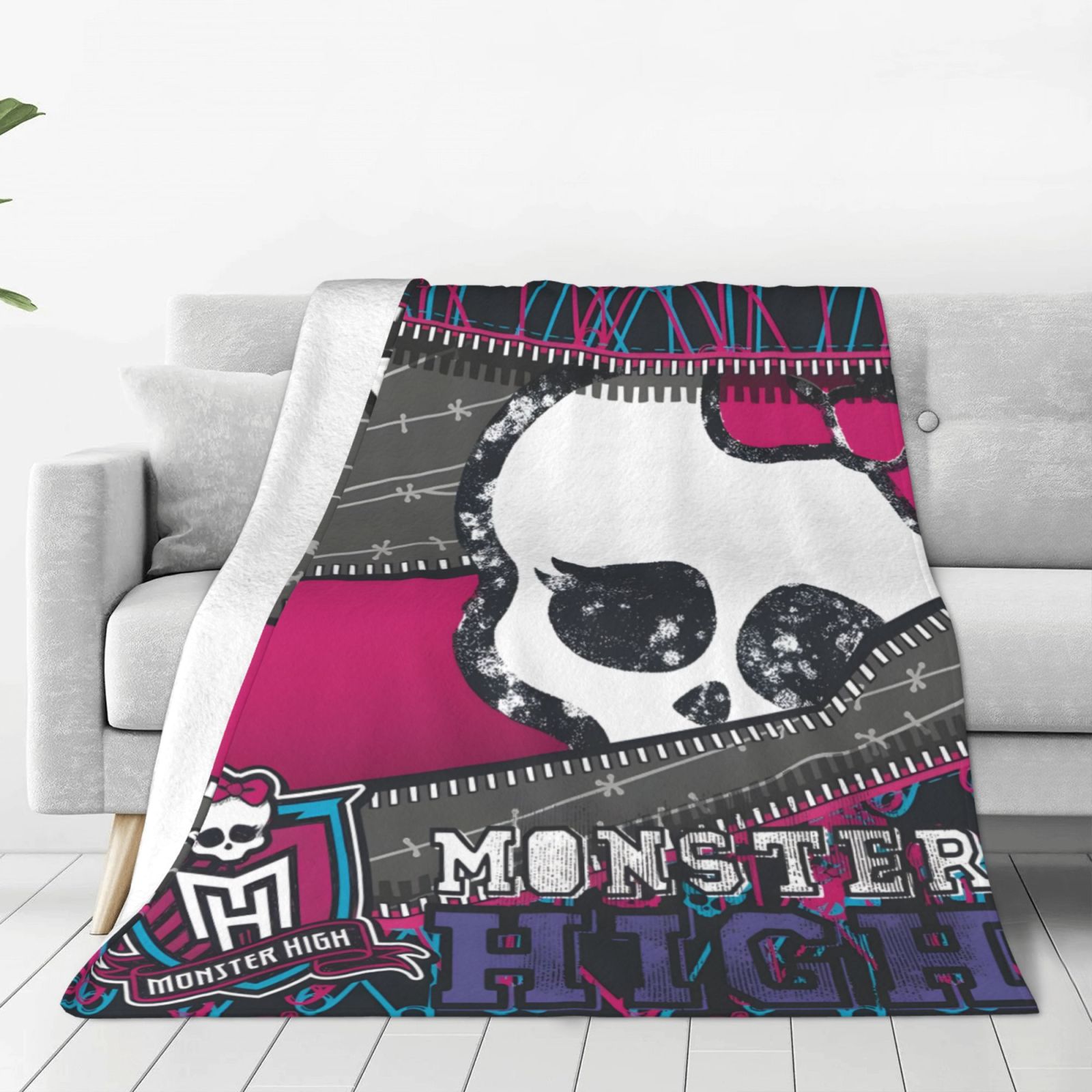 Monster High Cartoon Fleece Throw Blanket, Super Soft Cozy Warm Flannel ...
