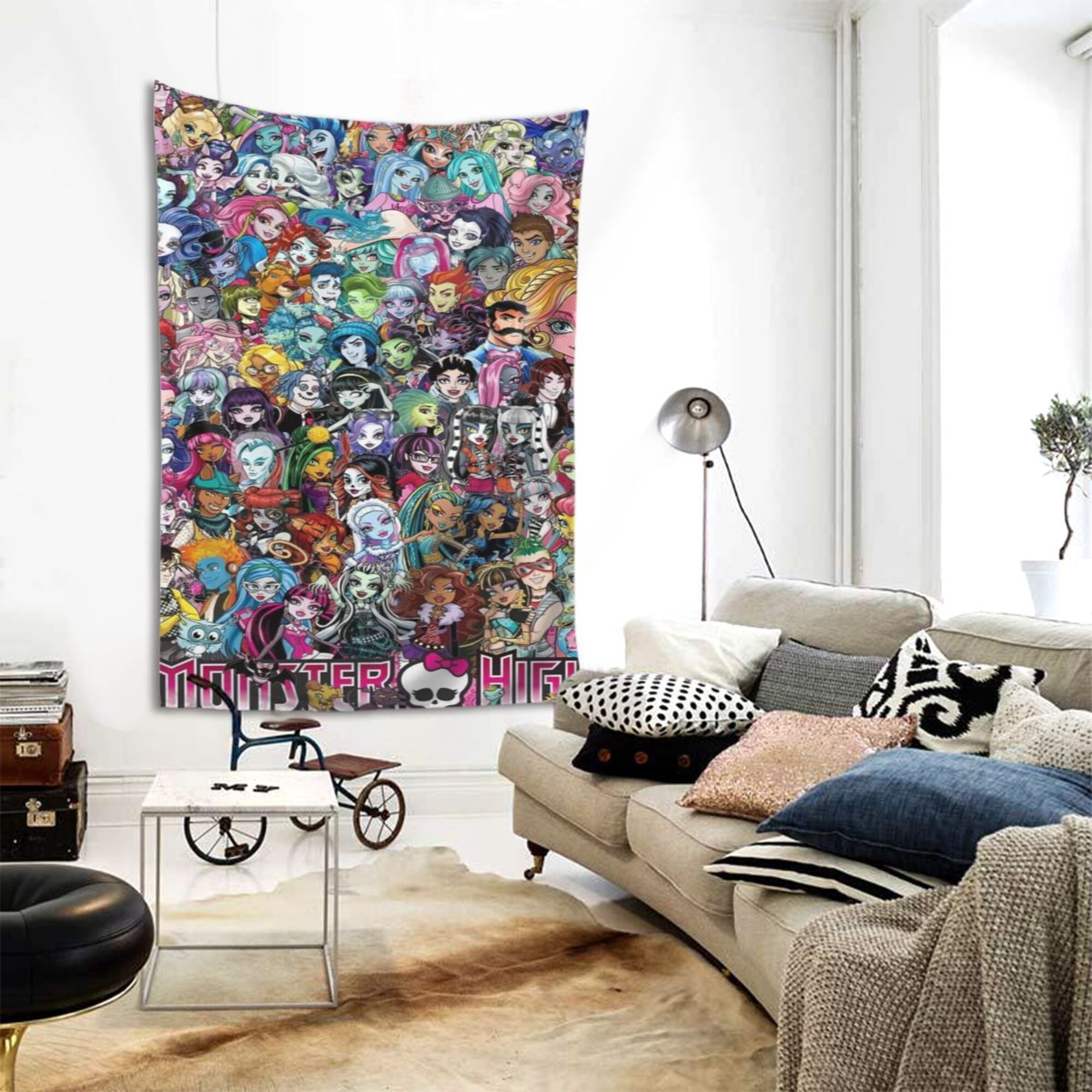 Monster High Cartoon Tapestry Large Wall Art Tapestries Background ...