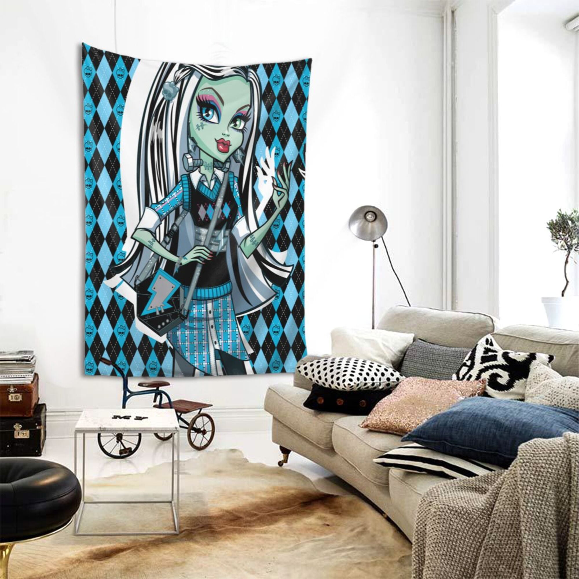 Monster High Cartoon Tapestry Large Wall Art Tapestries Background ...