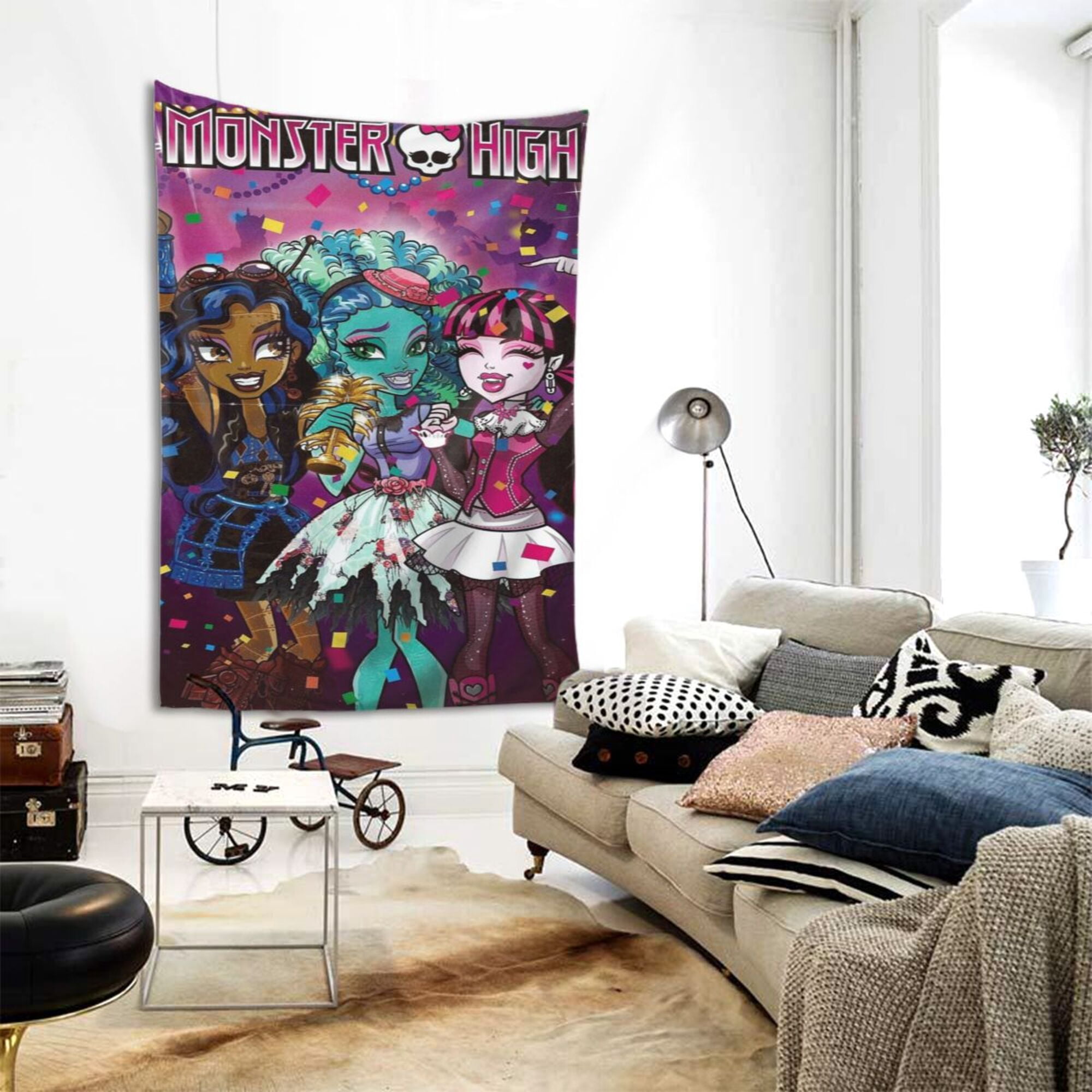 Monster High Cartoon Tapestry Large Wall Art Tapestries Background ...