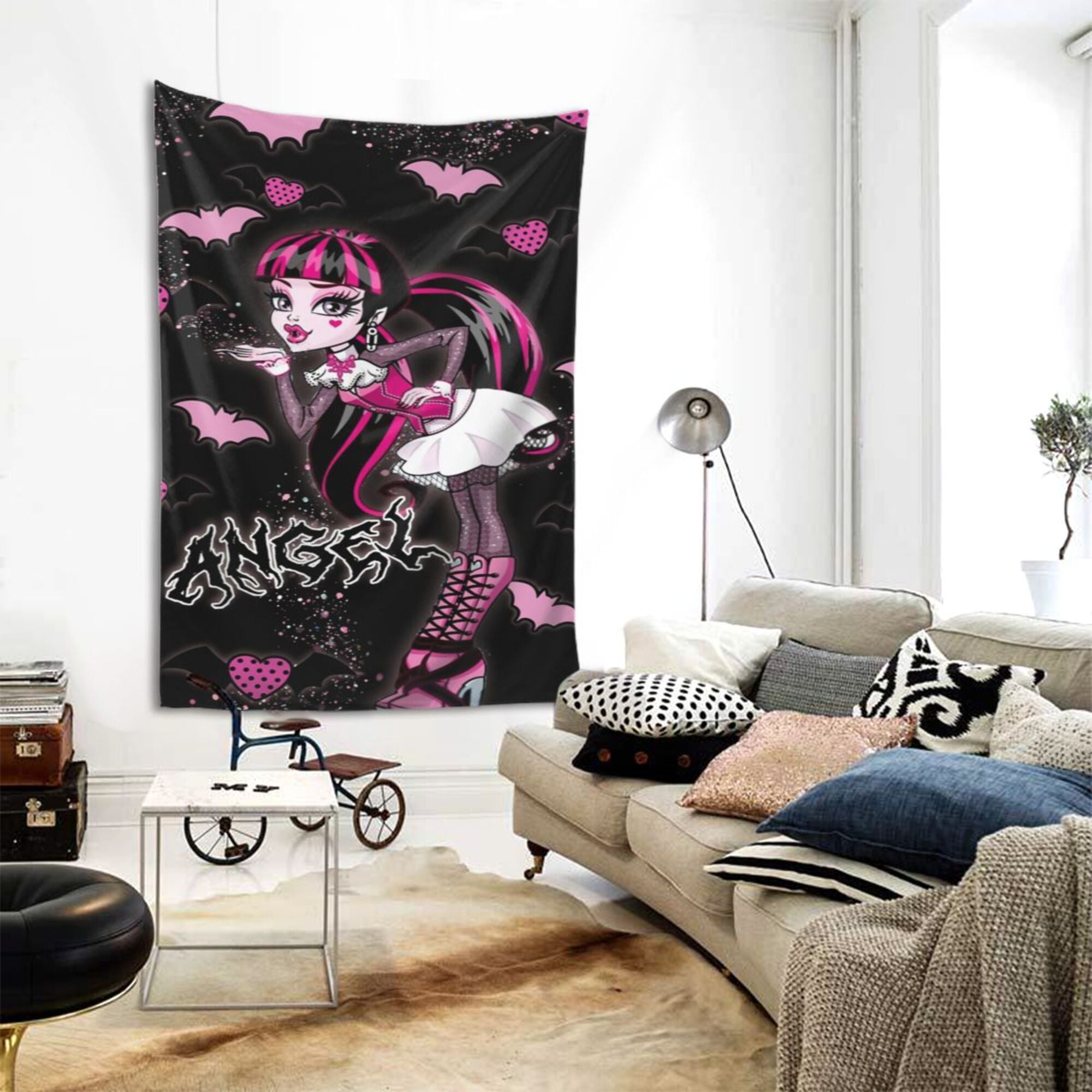 Monster High Cartoon Tapestry Large Wall Art Tapestries Background ...