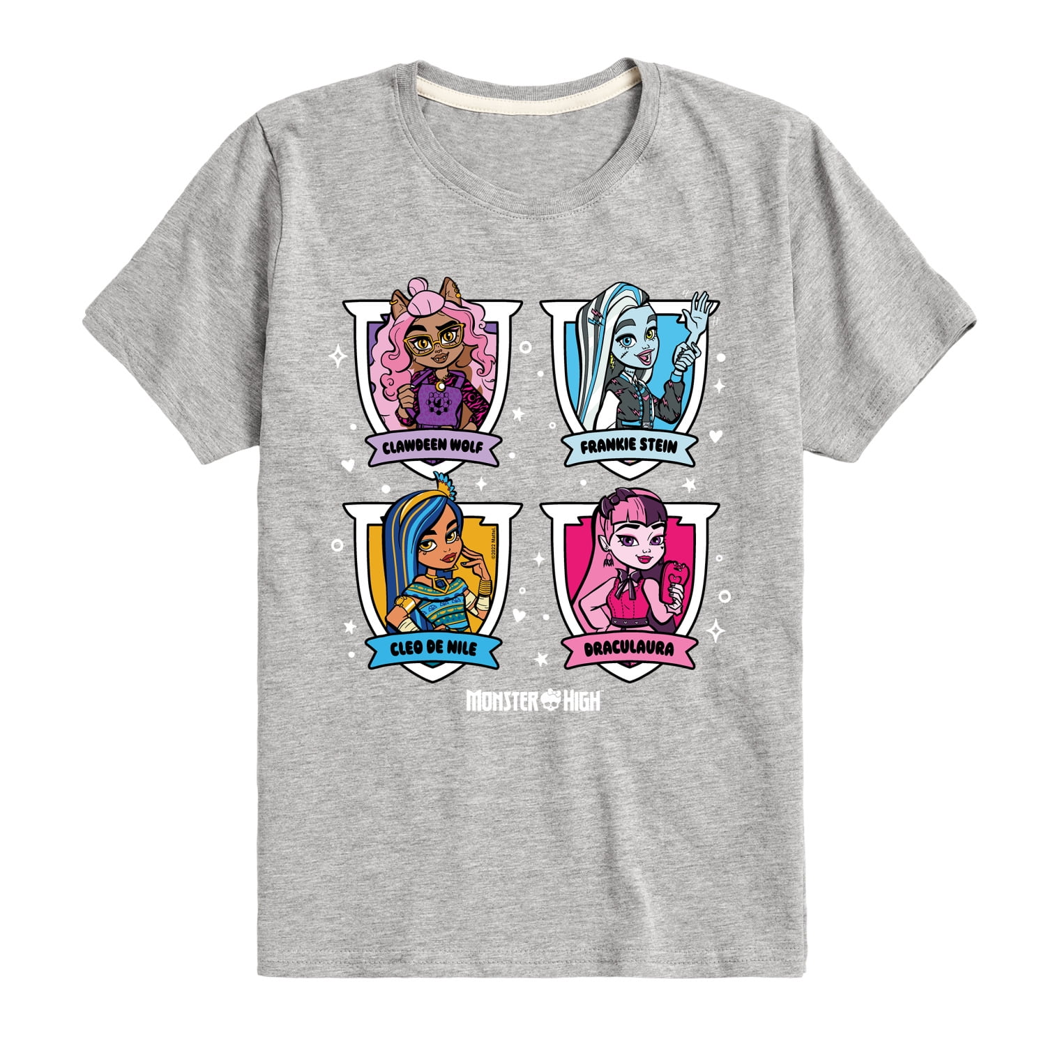 Monster High - Character Grid - Toddler And Youth Short Sleeve Graphic ...