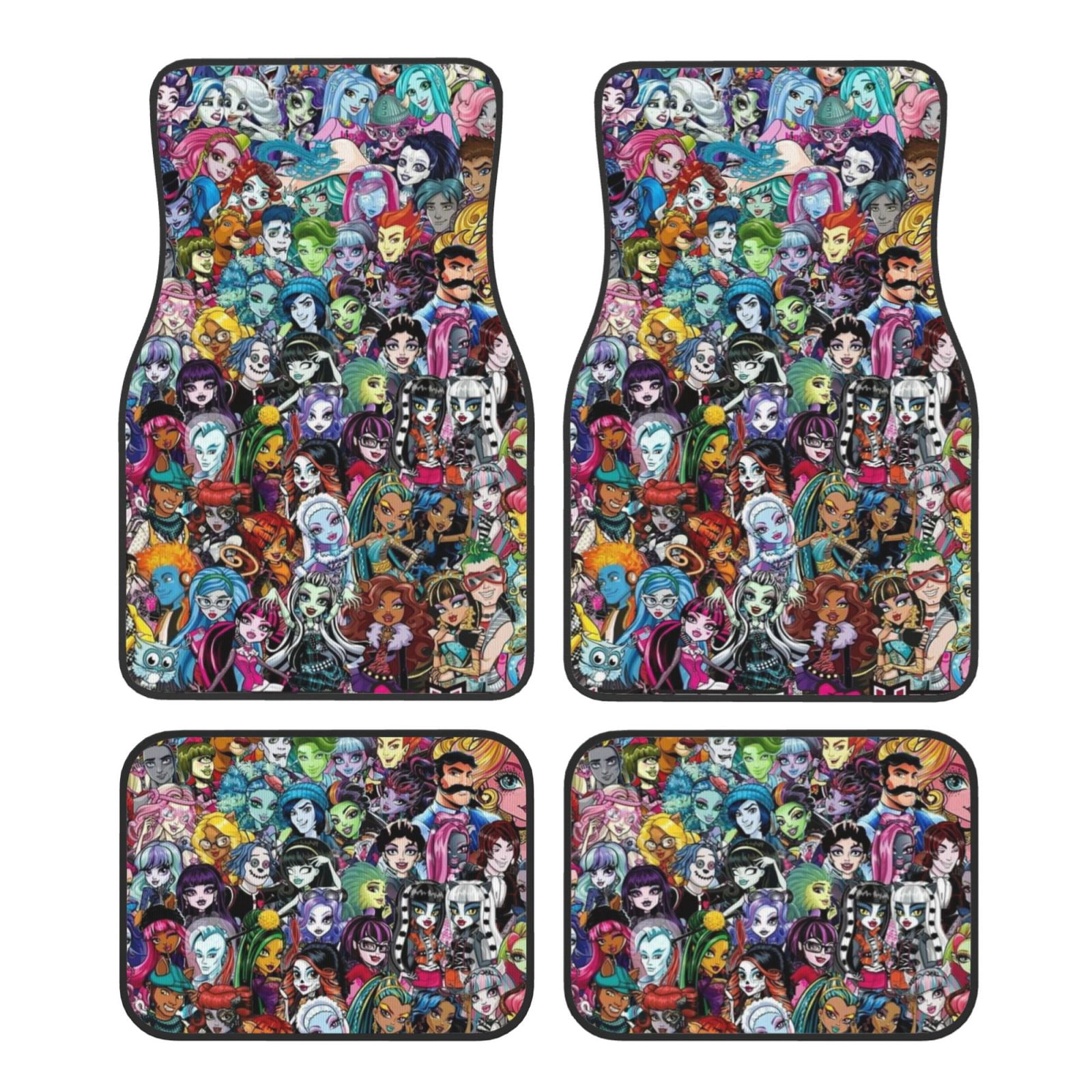 Monster High Characters Car Floor Mats 4-Piece Full Set Decor Front ...