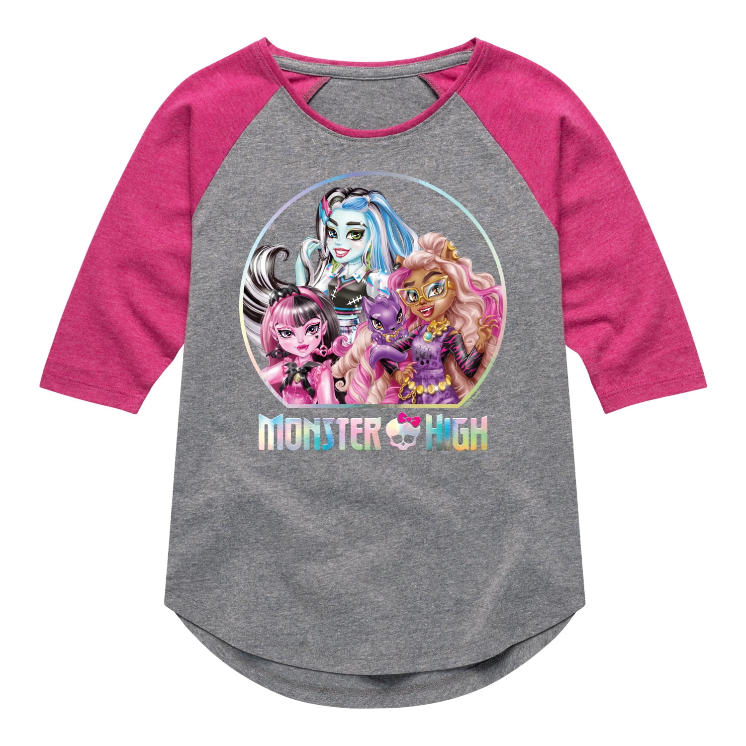 Monster High - Circle OF Friends - Toddler & Youth Girls Raglan Graphic ...