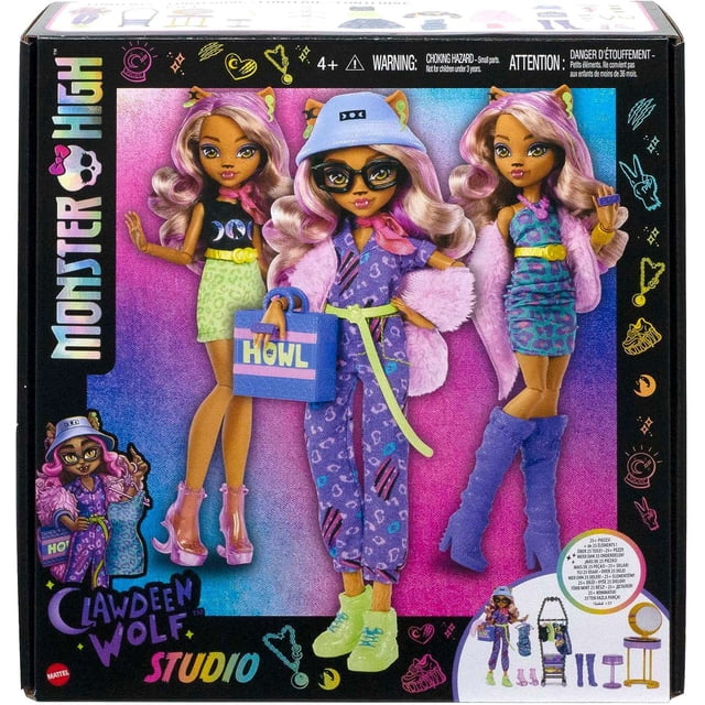 Mattel Monster High Clawdeen Wolf Doll Boo-tique Studio Playset with ...