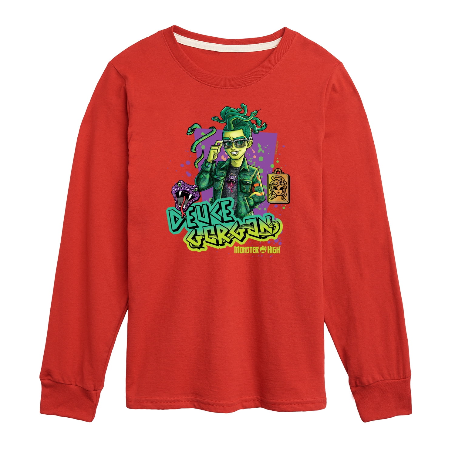 Monster High - Deuce Gorgon - Toddler And Youth Long Sleeve Graphic T ...