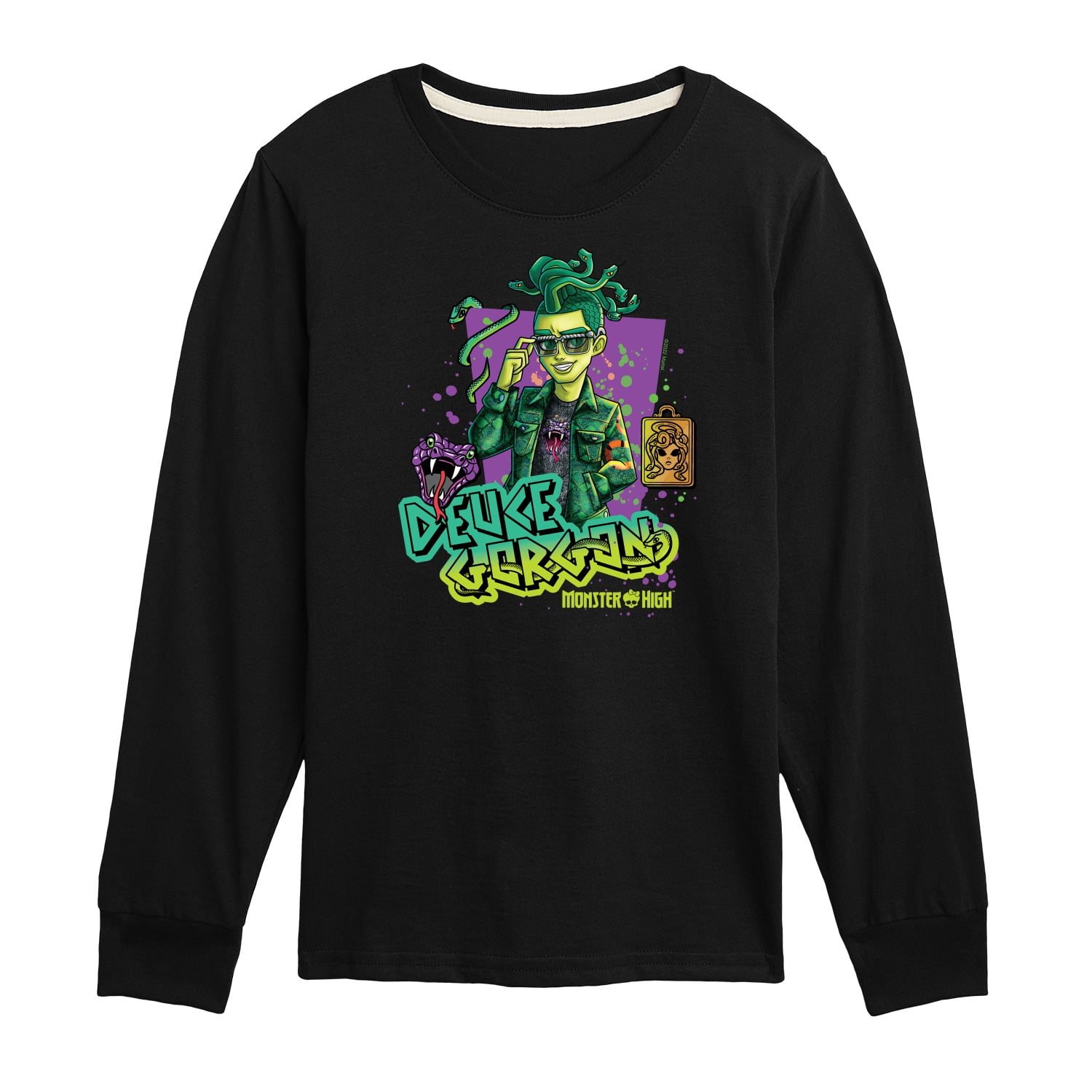 Monster High - Deuce Gorgon - Toddler And Youth Long Sleeve Graphic T ...