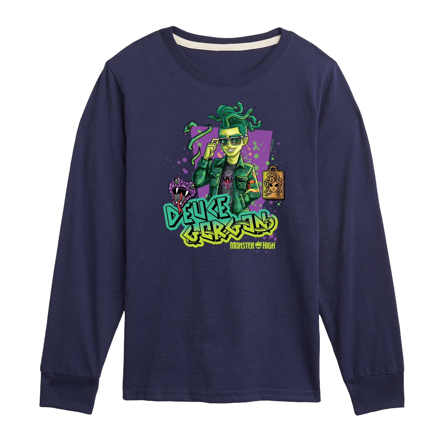 Monster High - Deuce Gorgon - Toddler And Youth Long Sleeve Graphic T ...