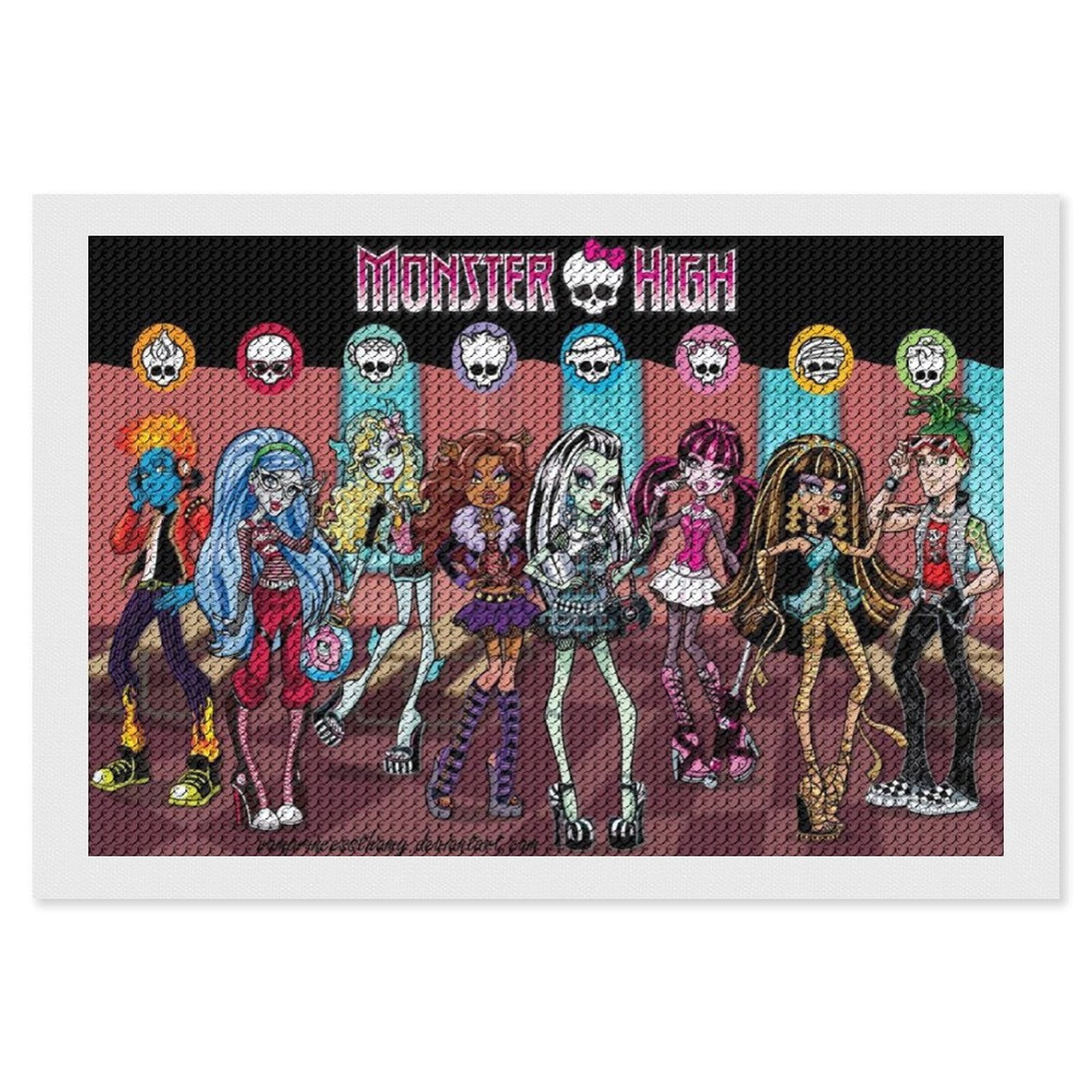 Monster High Diamond Art Painting for Adult, DIY Full Round 5D Diamond ...