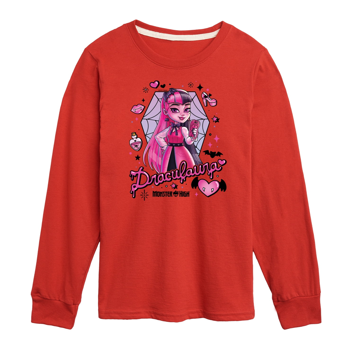 Monster High - Draculara - Toddler And Youth Long Sleeve Graphic T ...