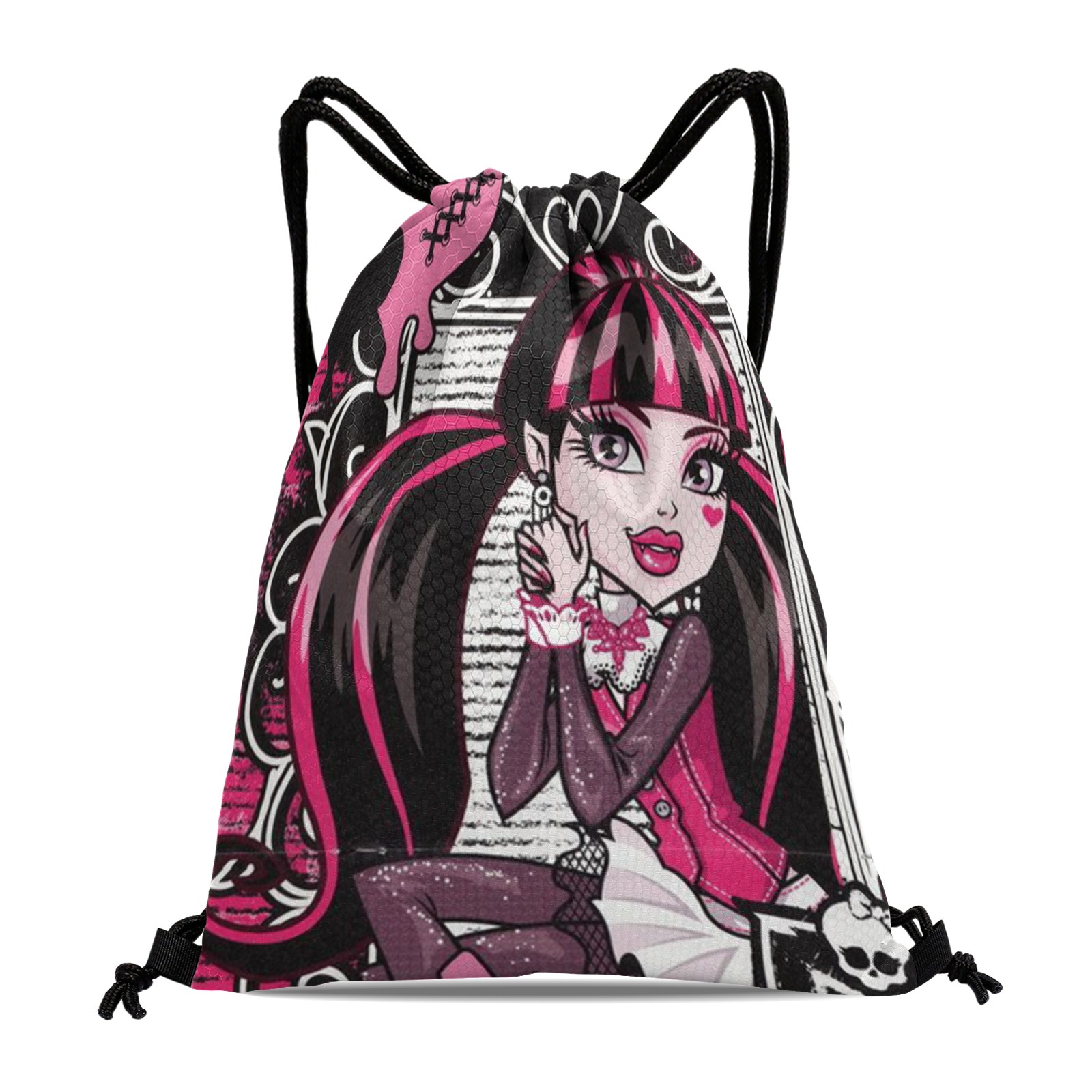 Monster High Drawstring Gym Bag:Waterproof and perfect for hiking, yoga ...