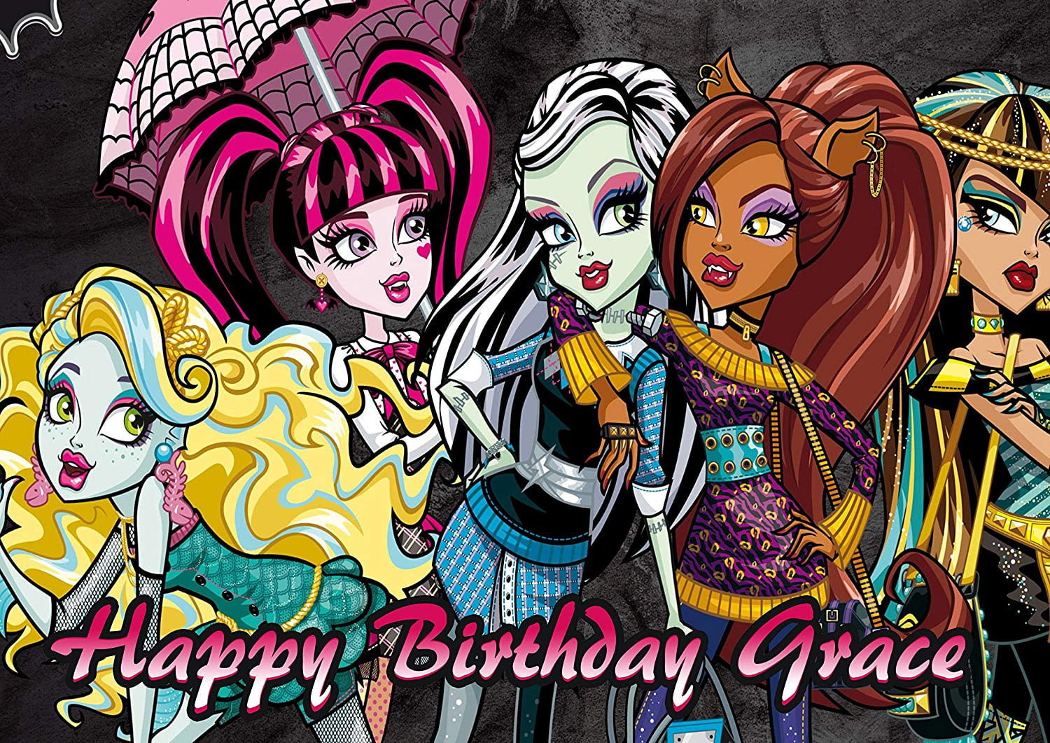 Monster High Edible Cake Image Topper Personalized Picture 1/4 Sheet (8 ...