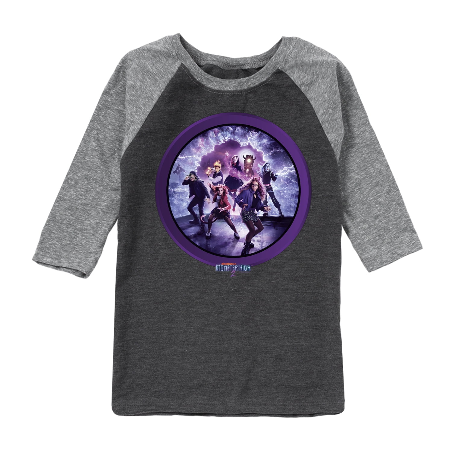 Monster High - Fall Into The Portal - Toddler & Youth Raglan Graphic T ...