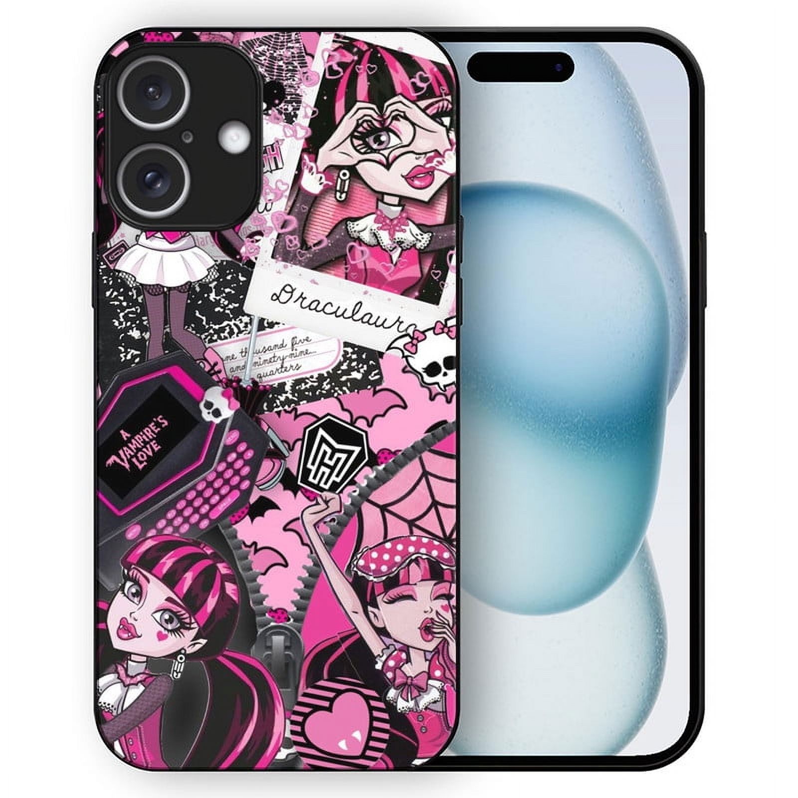 Monster High Fan Phone Case,featuring a collage-style print of Monster ...