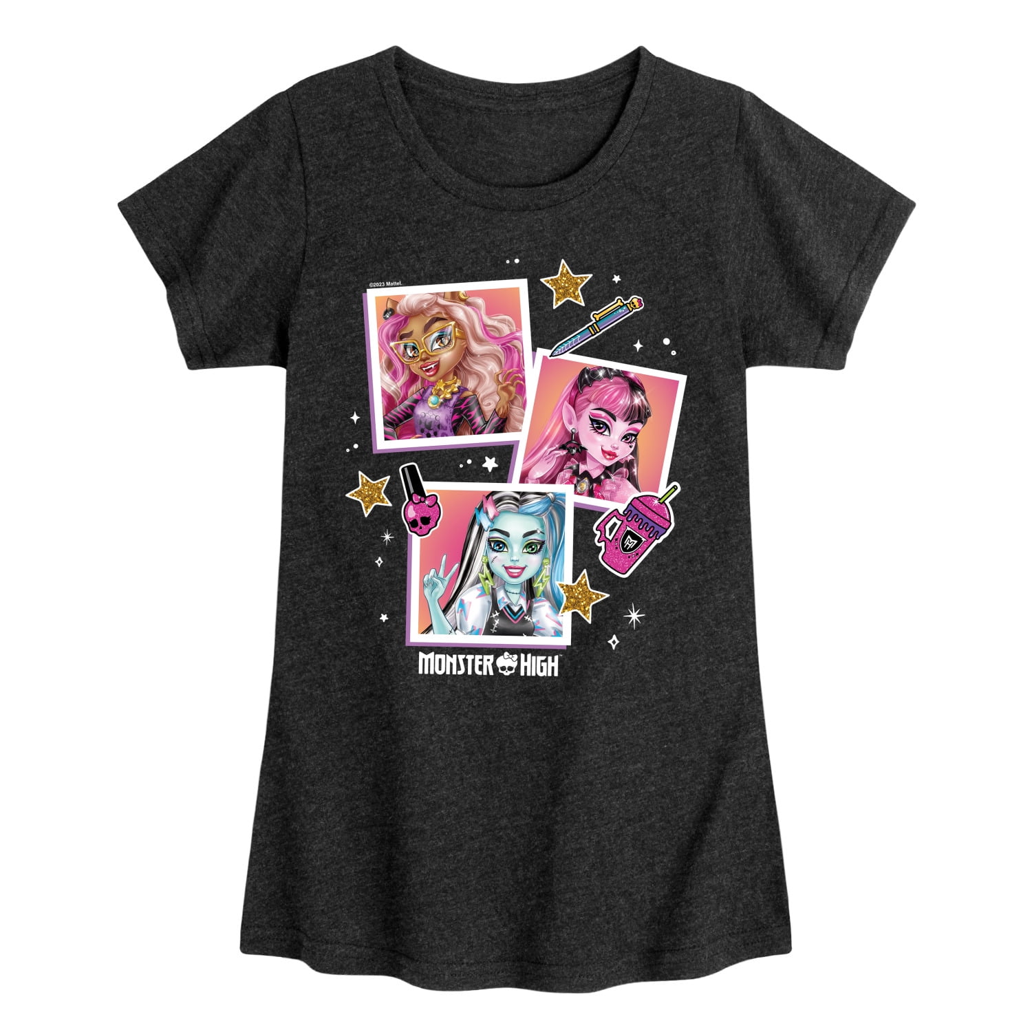 Monster High - Girl Squad Pop Art - Toddler & Youth Girls Short Sleeve ...