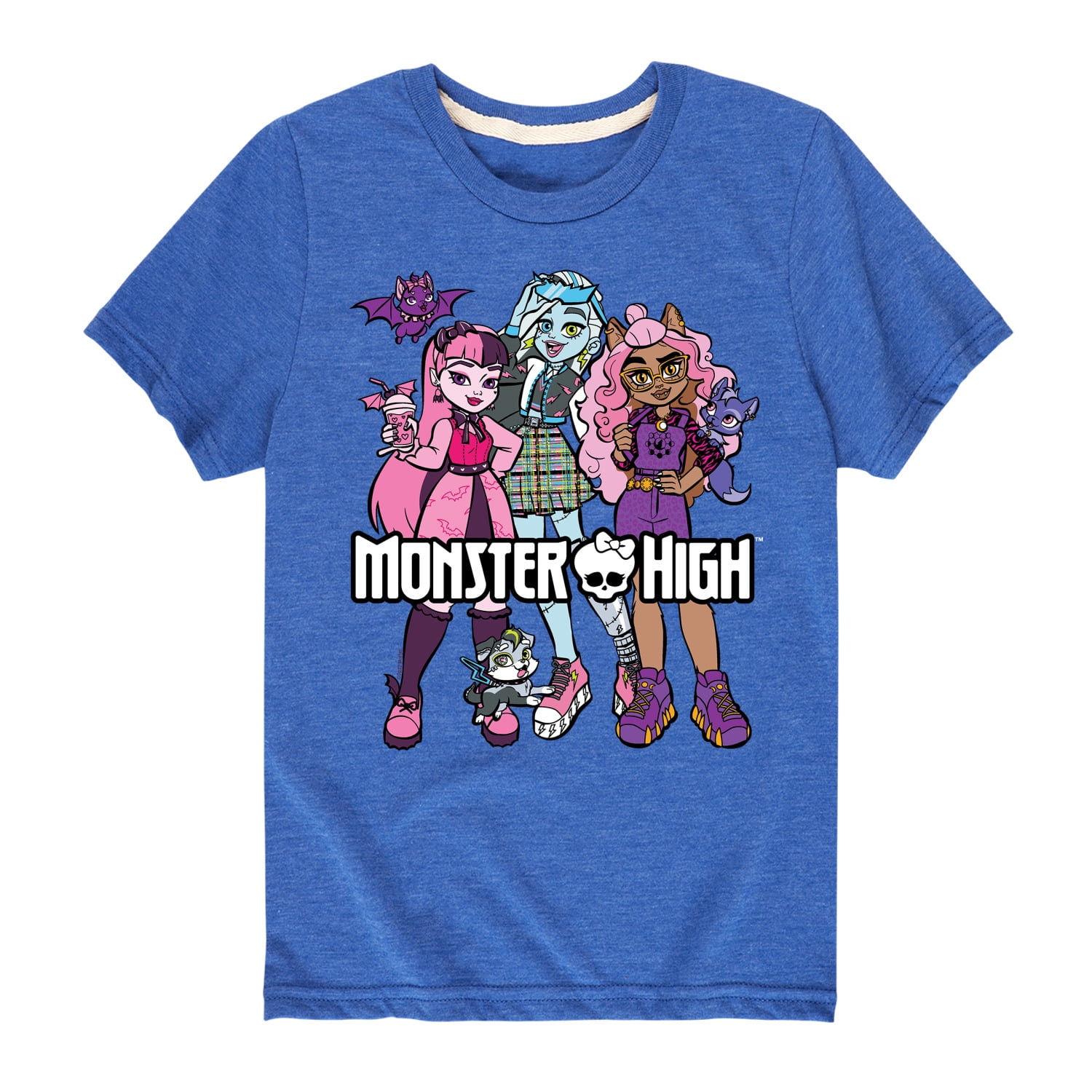 Monster High - Group With Pets - Toddler And Youth Short Sleeve Graphic ...