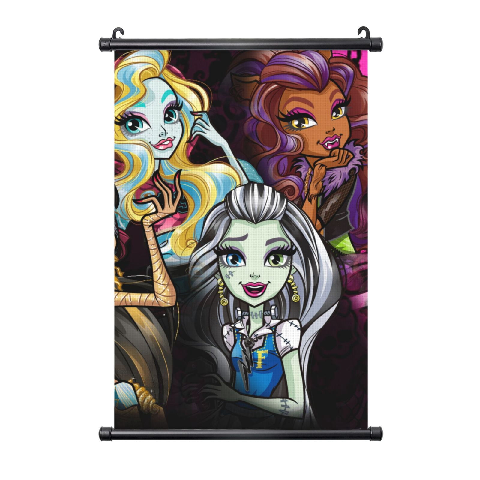 Monster High Hanging Poster, Black Plastic Shaft Wall Hanging Posters ...