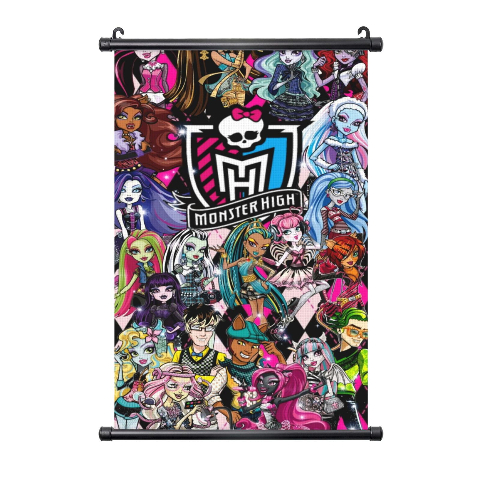 Monster High Hanging Poster, Black Plastic Shaft Wall Hanging Posters ...