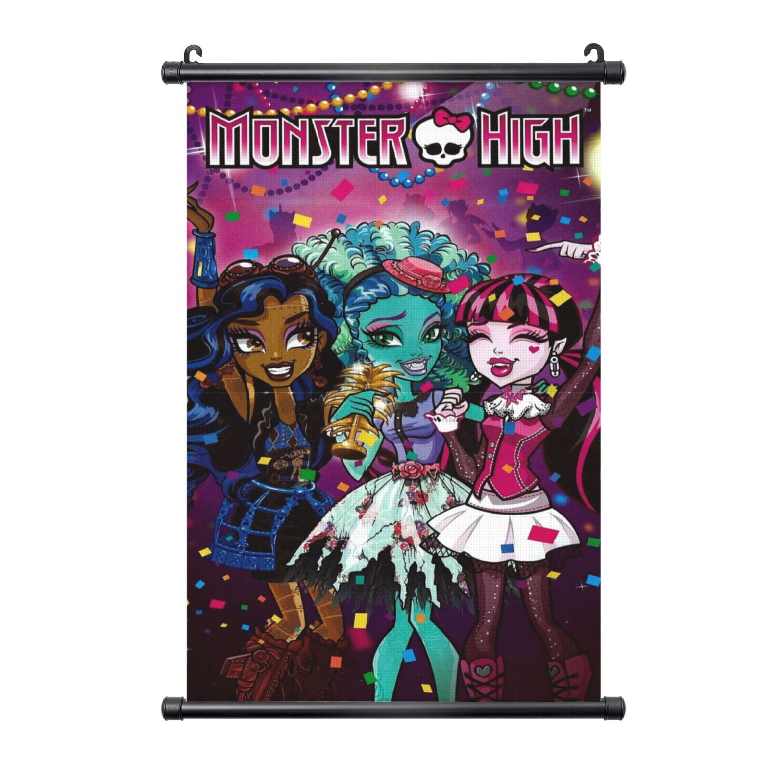 Monster High Hanging Poster, Black Plastic Shaft Wall Hanging Posters ...