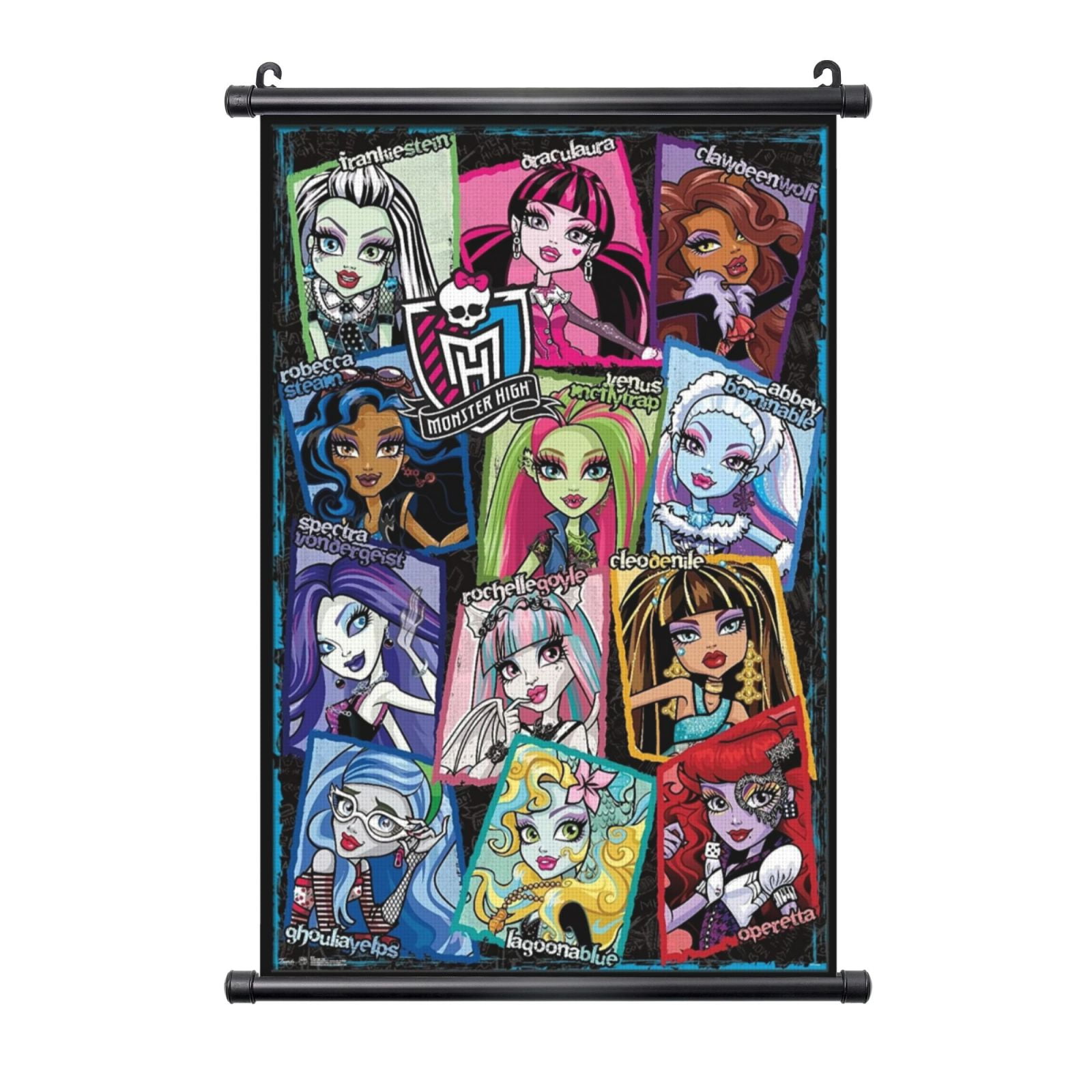 Monster High Hanging Poster, Black Plastic Shaft Wall Hanging Posters ...