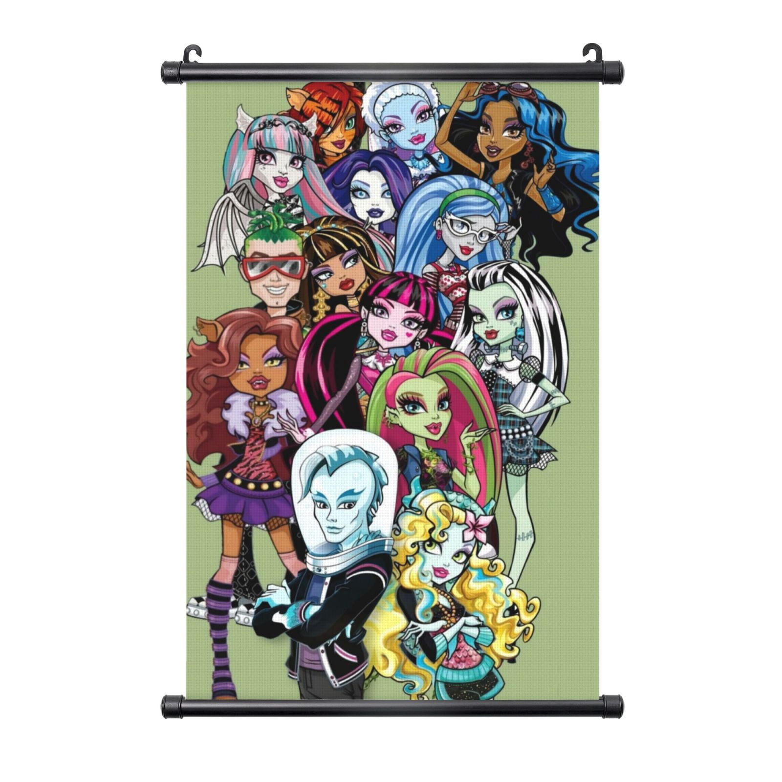 Monster High Hanging Poster, Black Plastic Shaft Wall Hanging Posters ...