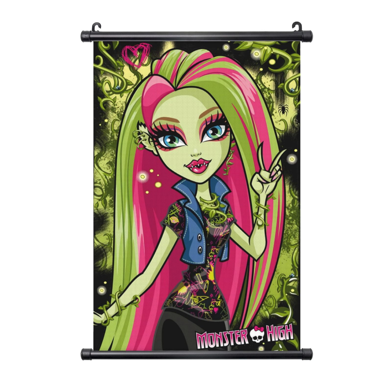 Monster High Hanging Poster, Black Plastic Shaft Wall Hanging Posters ...