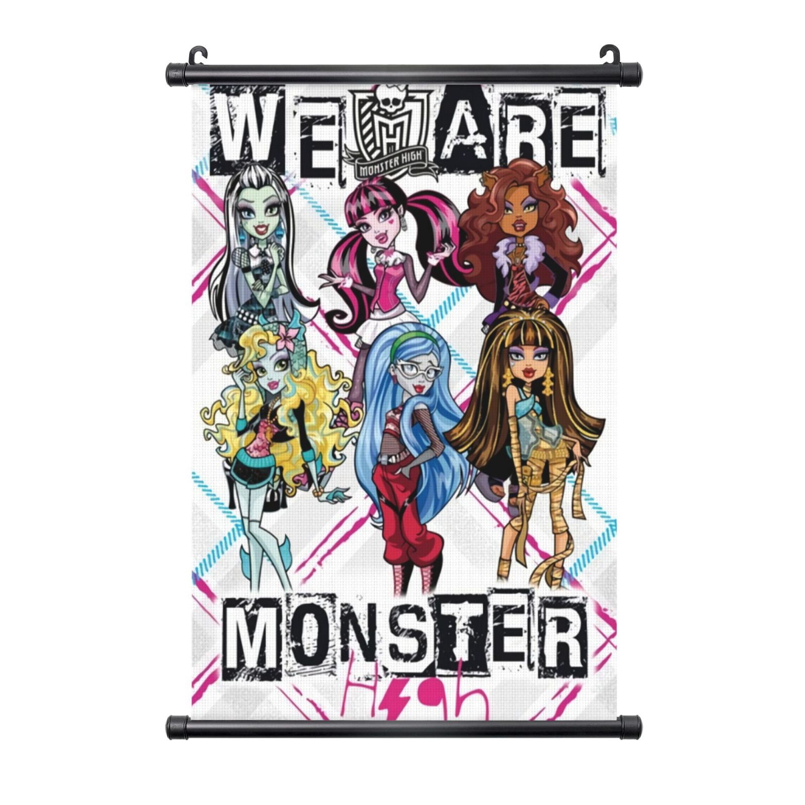 Monster High Hanging Poster, Black Plastic Shaft Wall Hanging Posters ...