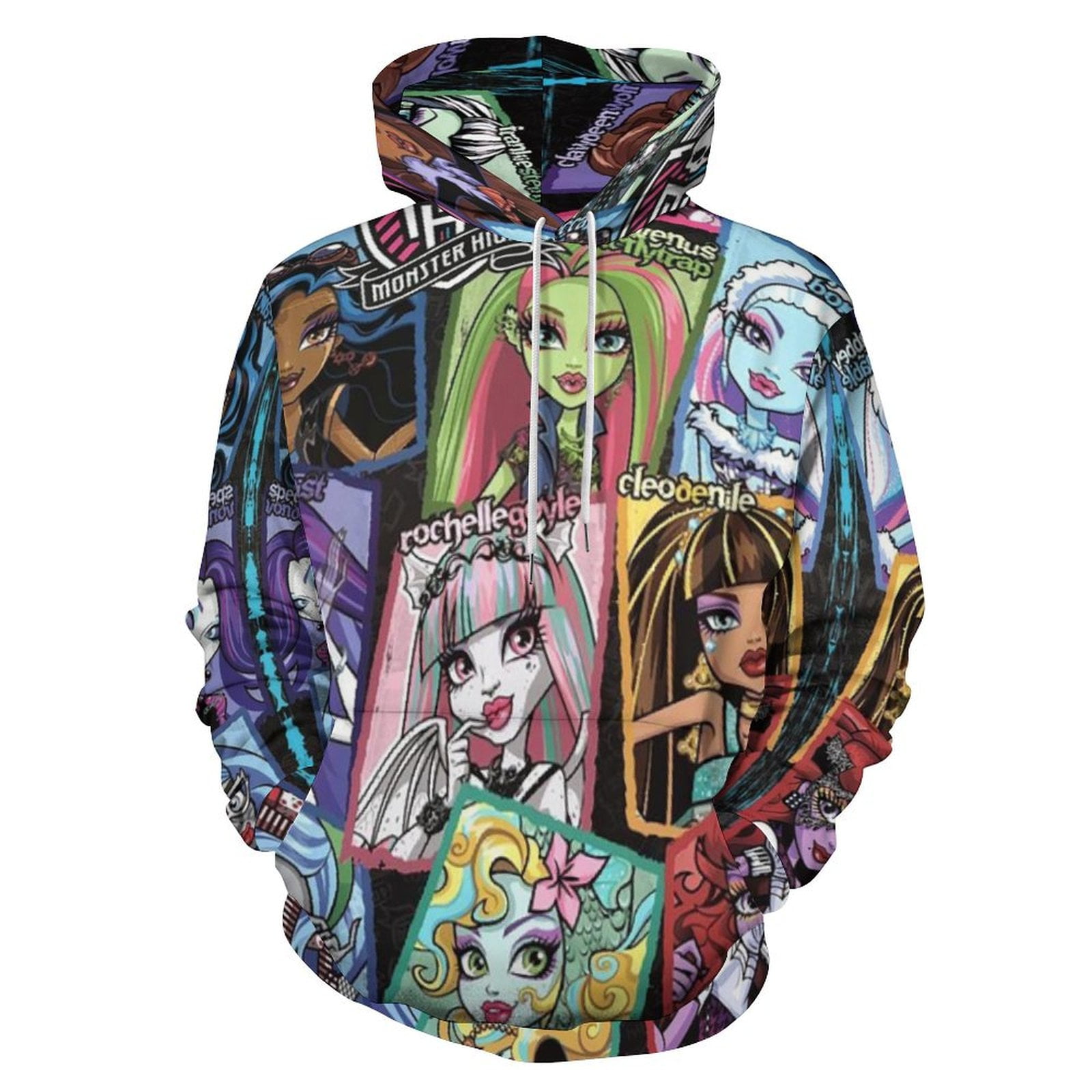 Monster High Hoodie 3D Print Pullover Hooded Long Sleeve Sweatshirts ...